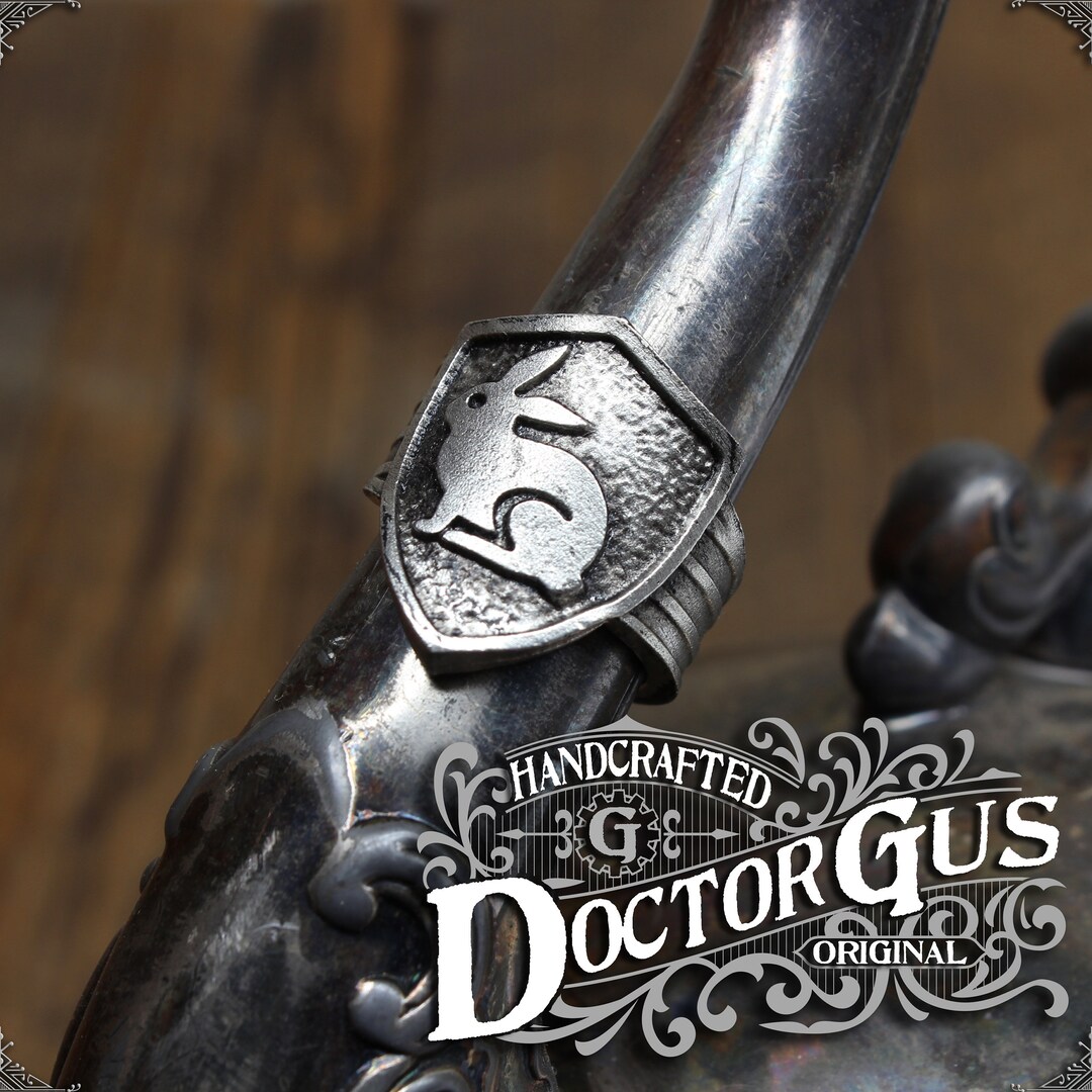 Rabbit Shield Ring - Adjustable - Handcrafted by Doctor Gus - Unisex ...