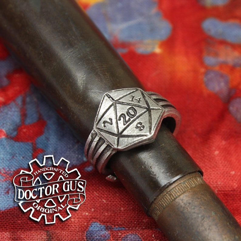 D20 Ring Adjustable Handcrafted by Doctor Gus Natural | Etsy