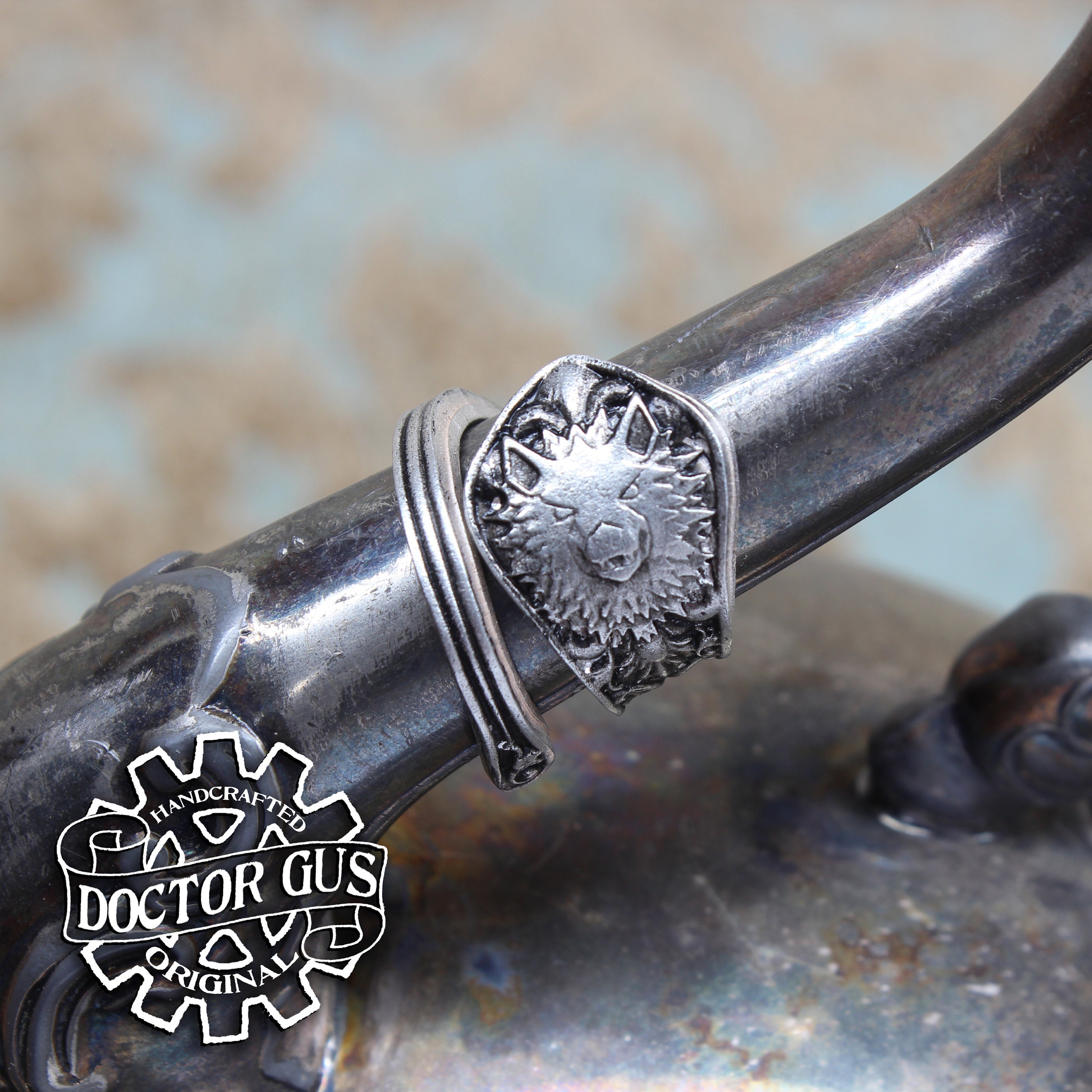 Wolf Ring Adjustable Wrap Style Handcrafted by Doctor - Etsy