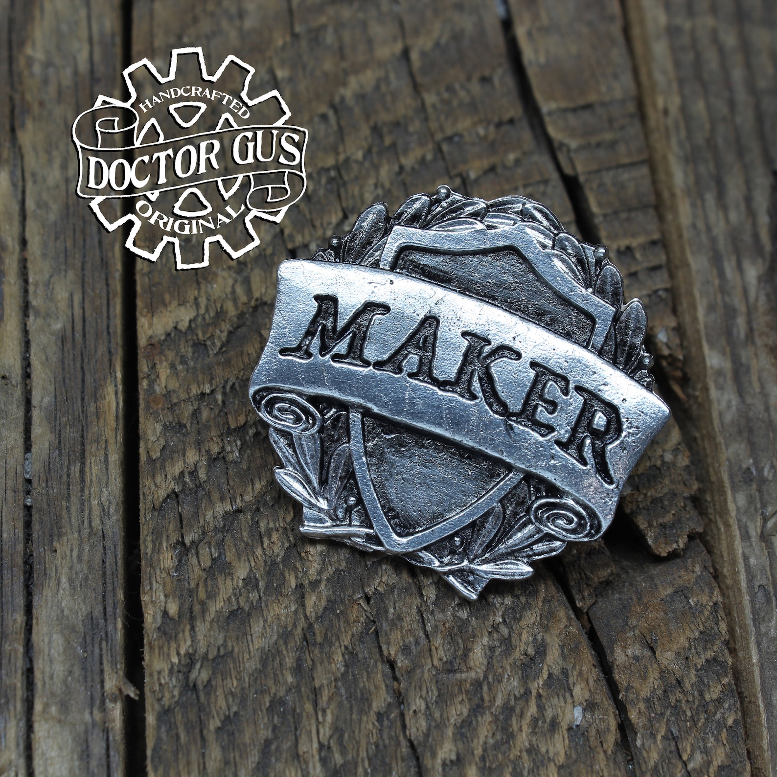 Maker Class Badge - RPG Character Class Pin - Handcrafted Pewter ...