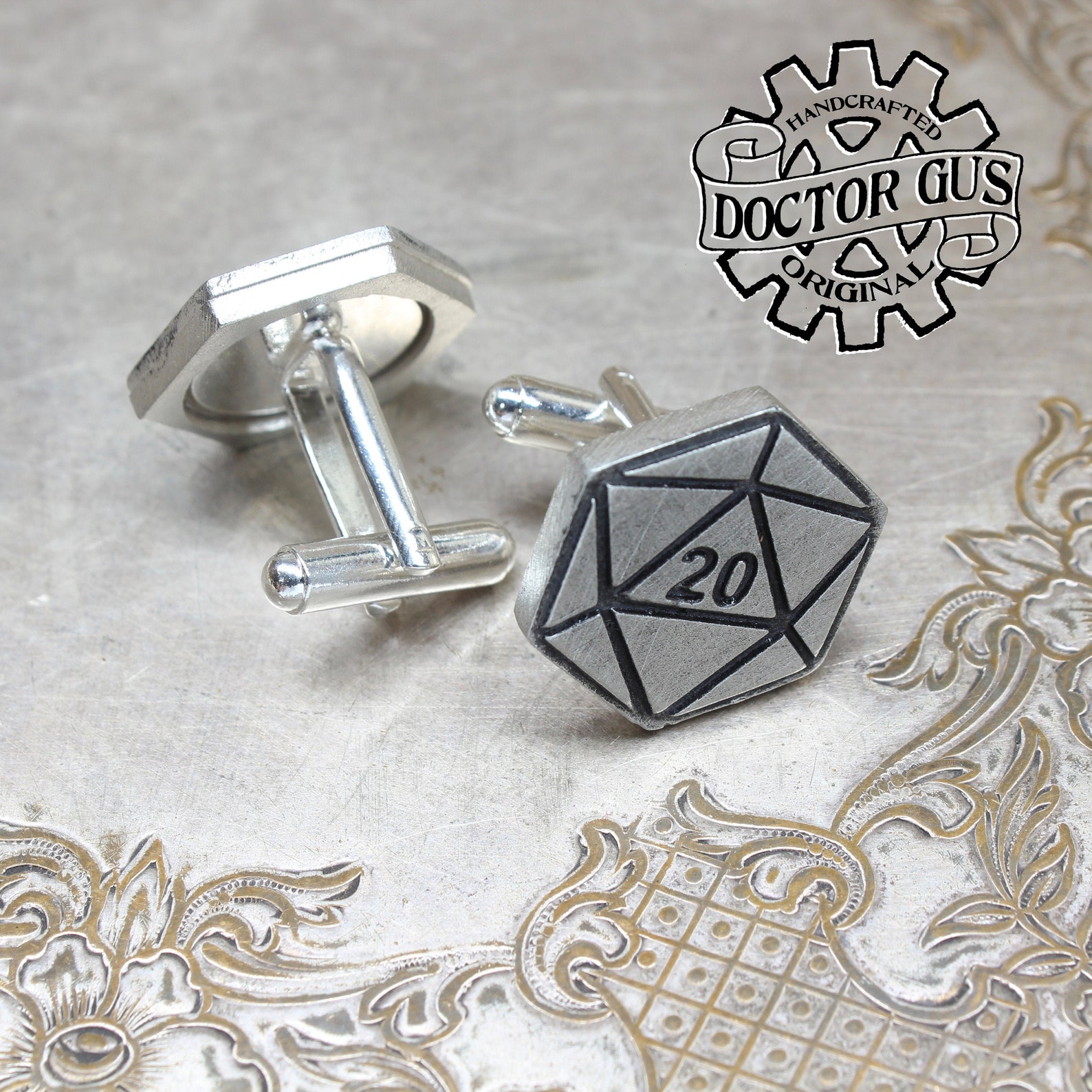 Natural Twenty Cufflinks D20 Cuff Links Gamer Wedding Gifts by Doctor ...