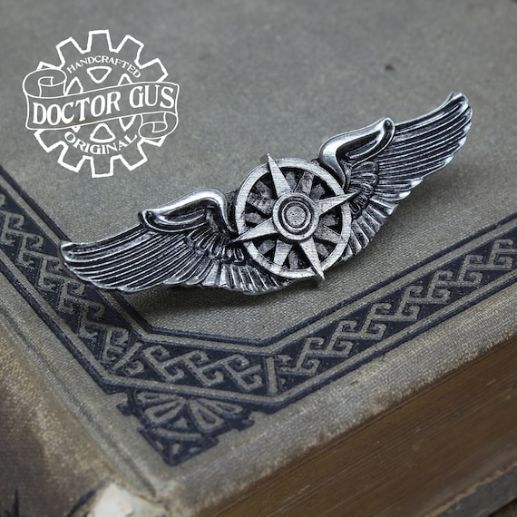 Compass Pilot Wings Navigator Wings Steampunk Pilot Wings - Etsy