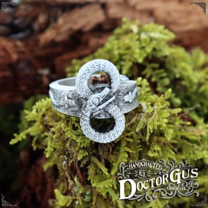 Ouroboros Ring - Adjustable Snake Ring - Handcrafted Pewter by Doctor ...
