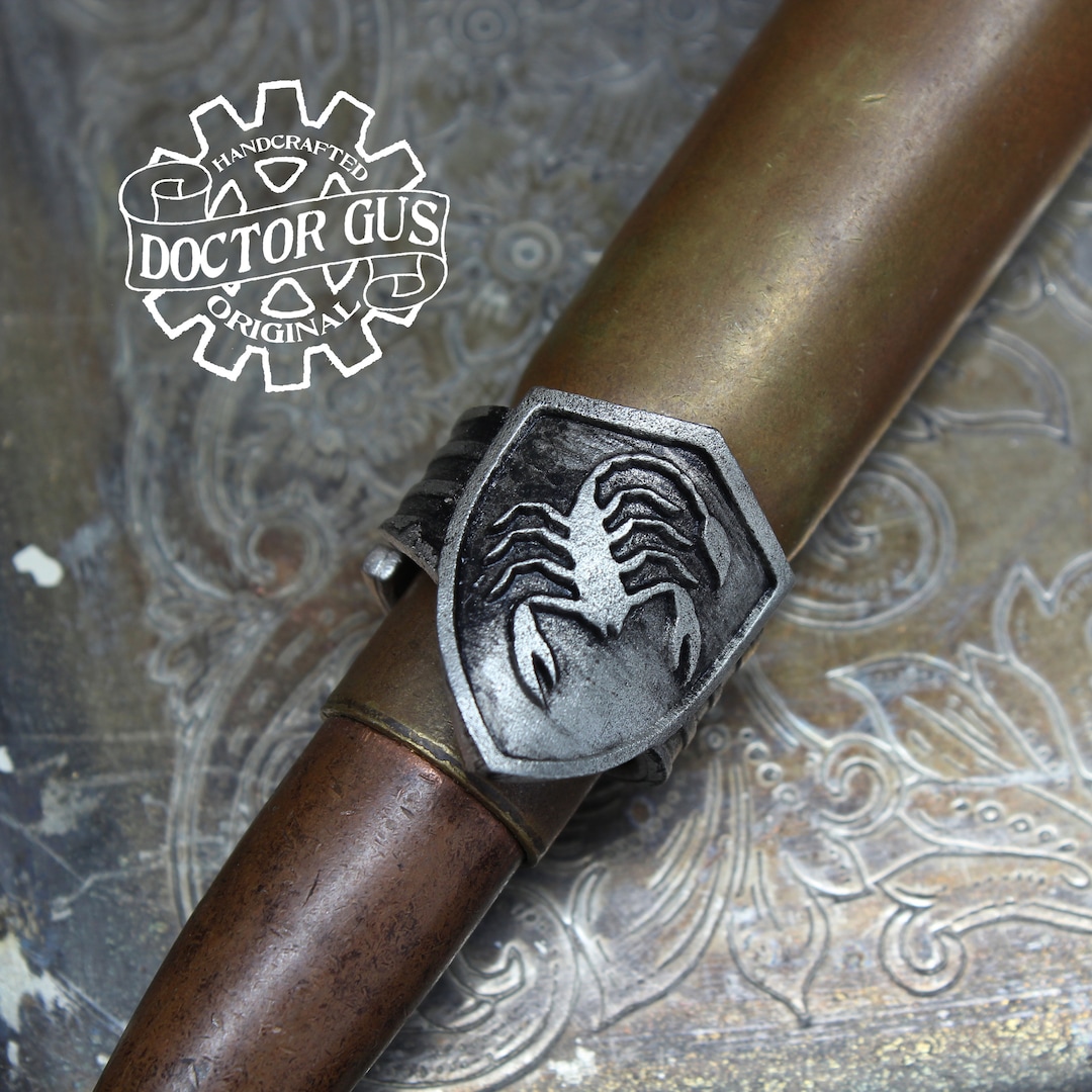 Scorpion Shield Ring - Adjustable - Handcrafted by Doctor Gus - Unisex ...