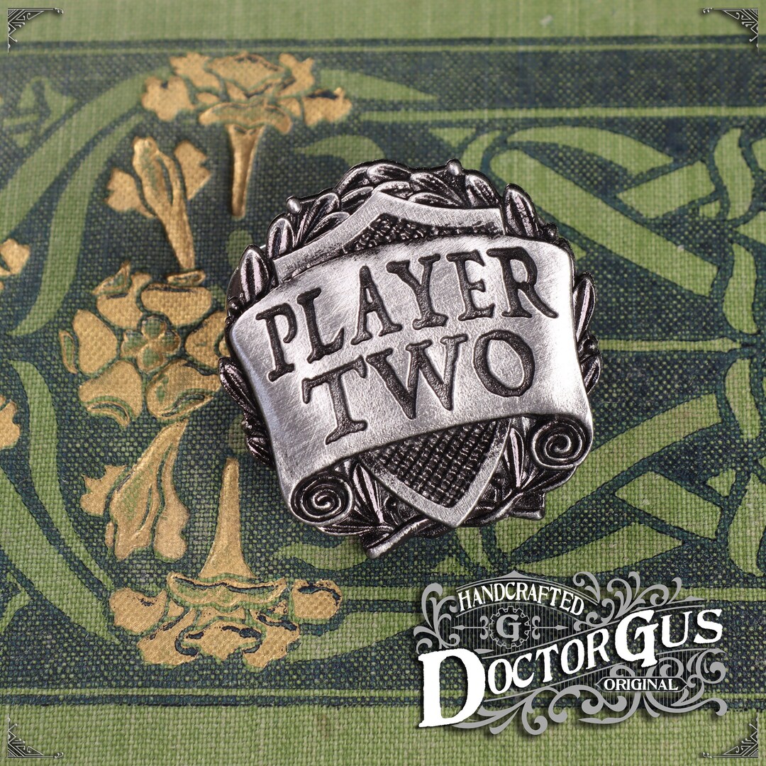 Player Two Badge - RPG Character Class Pin - Handcrafted Pewter ...