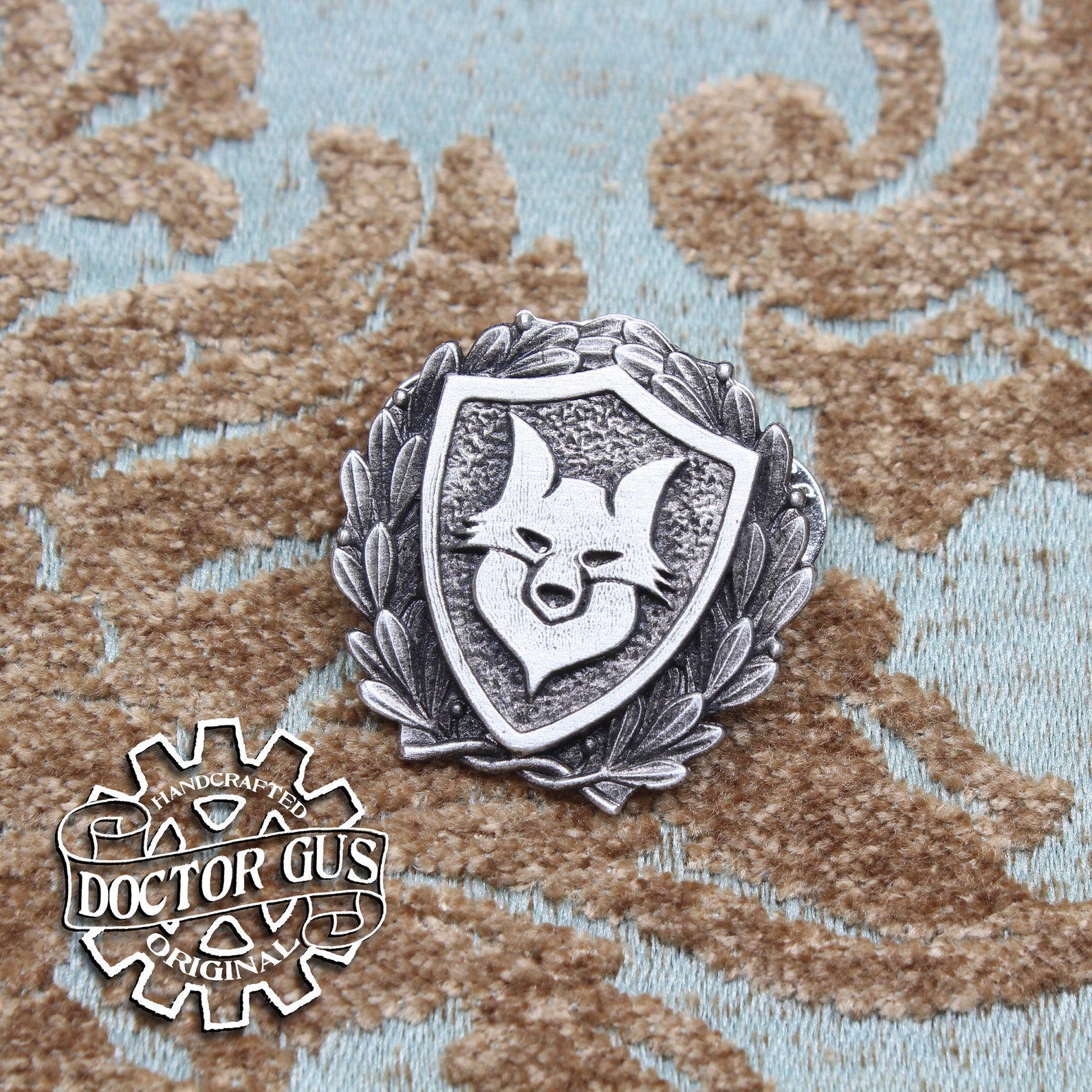 Fox Heraldic Badge Heraldry Cosplay Pin Handcrafted Pewter - Etsy