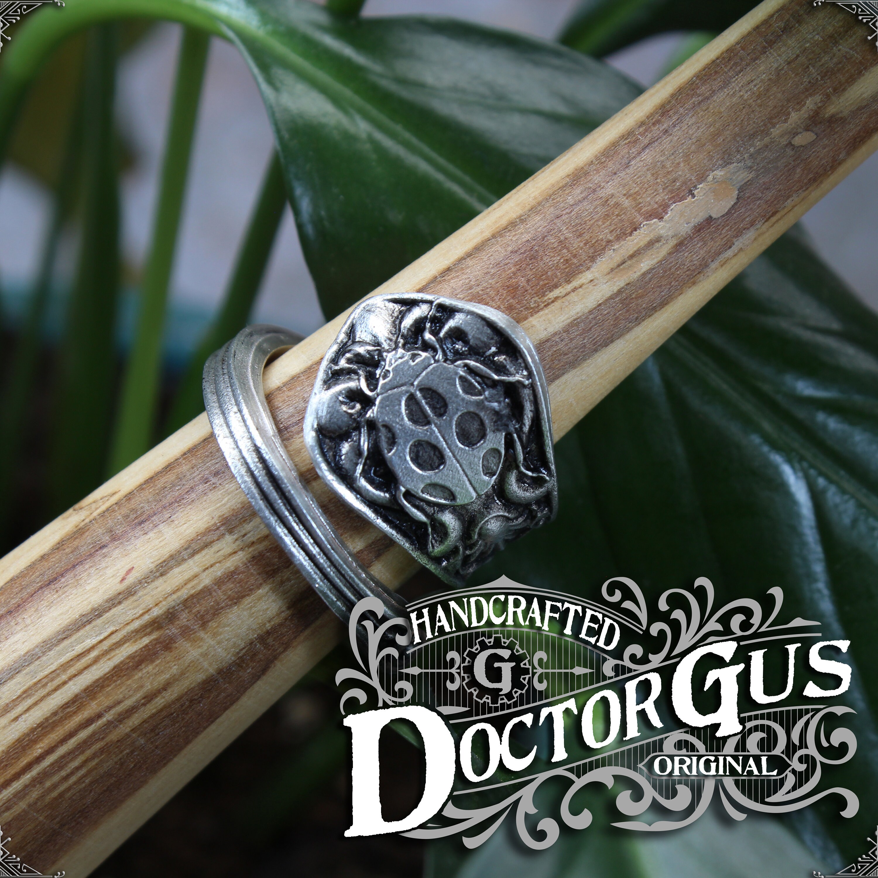 Ladybug Ring - Adjustable - Wrap Style - Handcrafted Pewter by Doctor ...