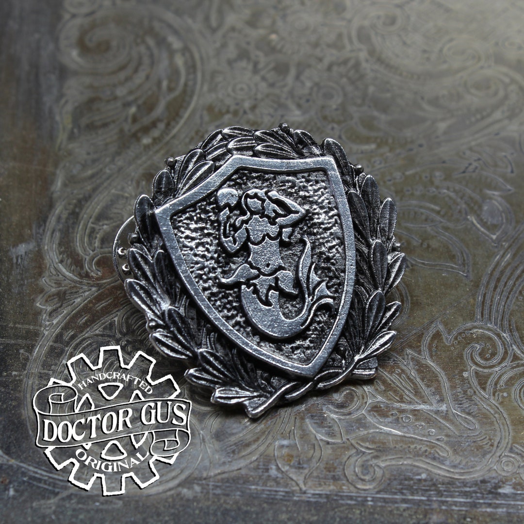 Mermaid Heraldic Badge - Heraldry Cosplay Pin - Handcrafted Pewter ...