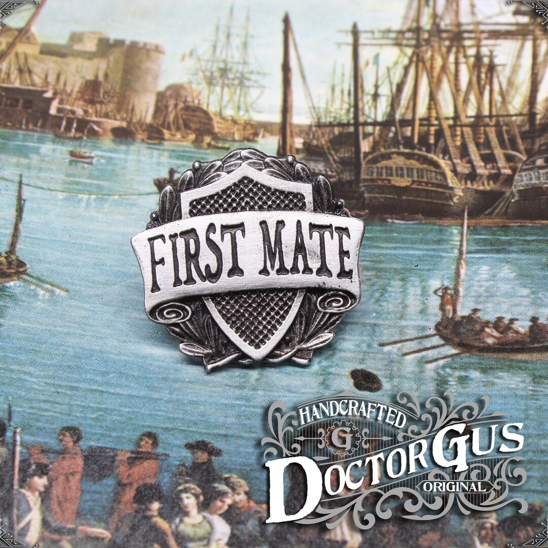 First Mate Badge --- Pirate Crew Pin --- Handcrafted Pewter Accessories ...
