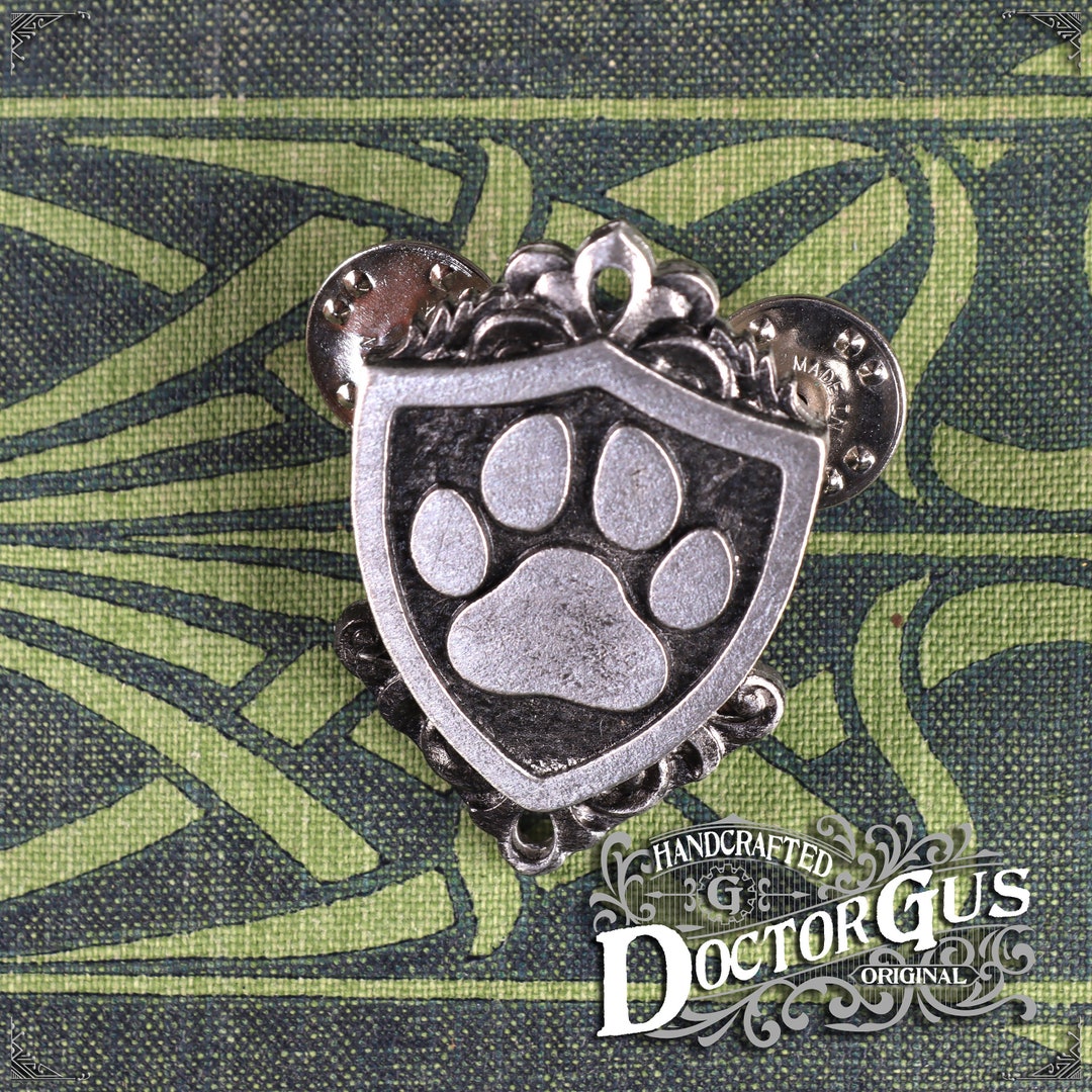 Paw Skill Badge - LARP Cosplay Pin - Handcrafted Pewter Accessories by ...