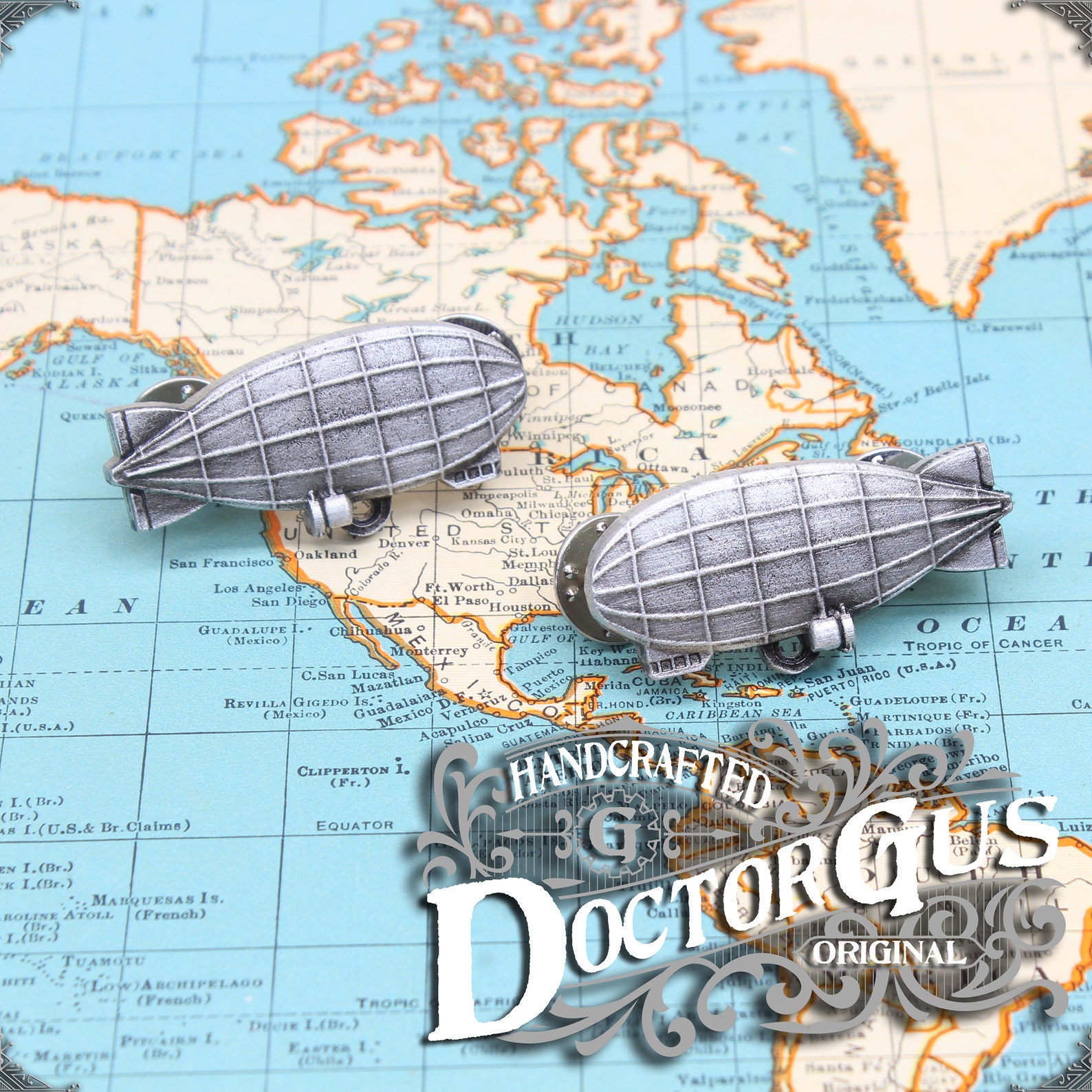 Airship Pin Steampunk Zeppelin Blimp Brooch Fine - Etsy