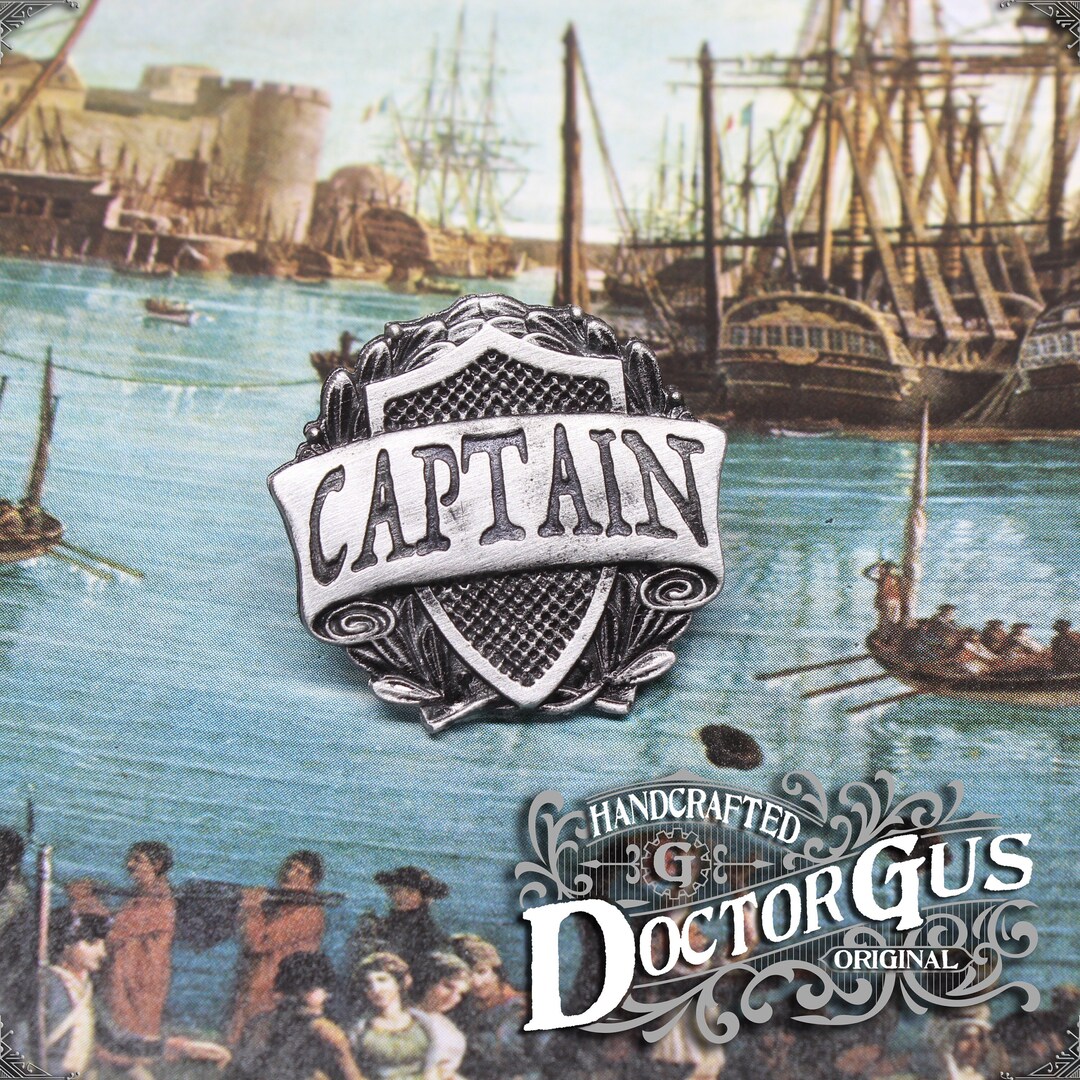 Captain Badge --- Pirate Crew Pin --- Handcrafted Pewter Accessories by ...