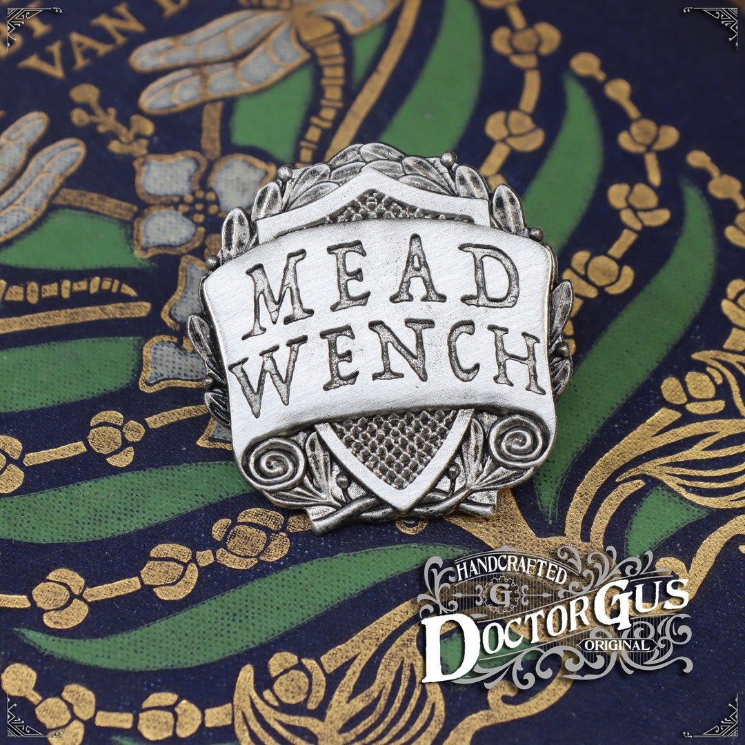 Mead Wench Badge - RPG Character Class Pin - Handcrafted Pewter ...