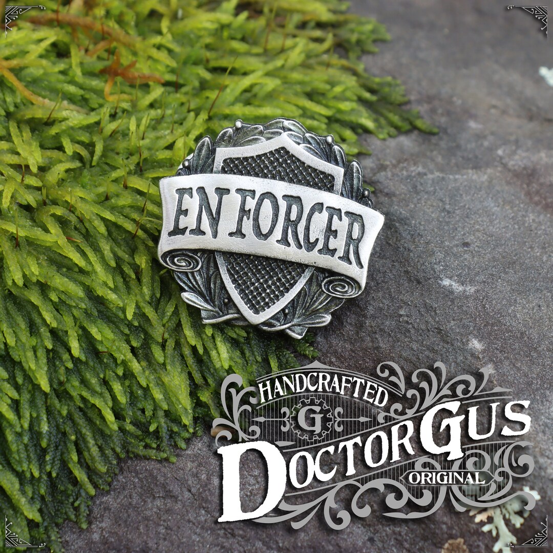 Enforcer Badge --- Handcrafted Pewter Accessories by Doctor Gus --- RPG ...