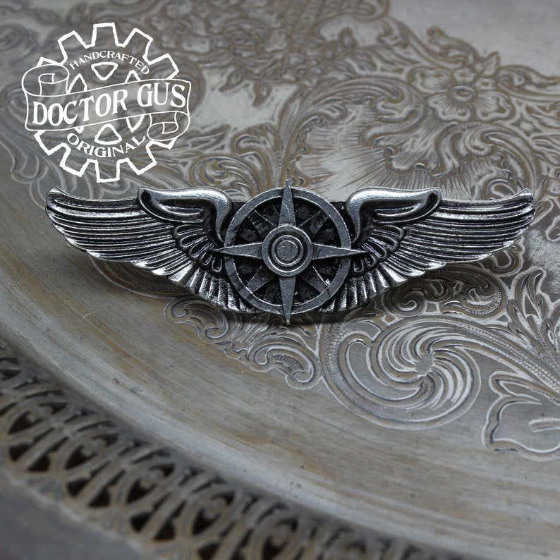 Compass Pilot Wings - Navigator Wings - Steampunk Pilot Wings - Doctor ...
