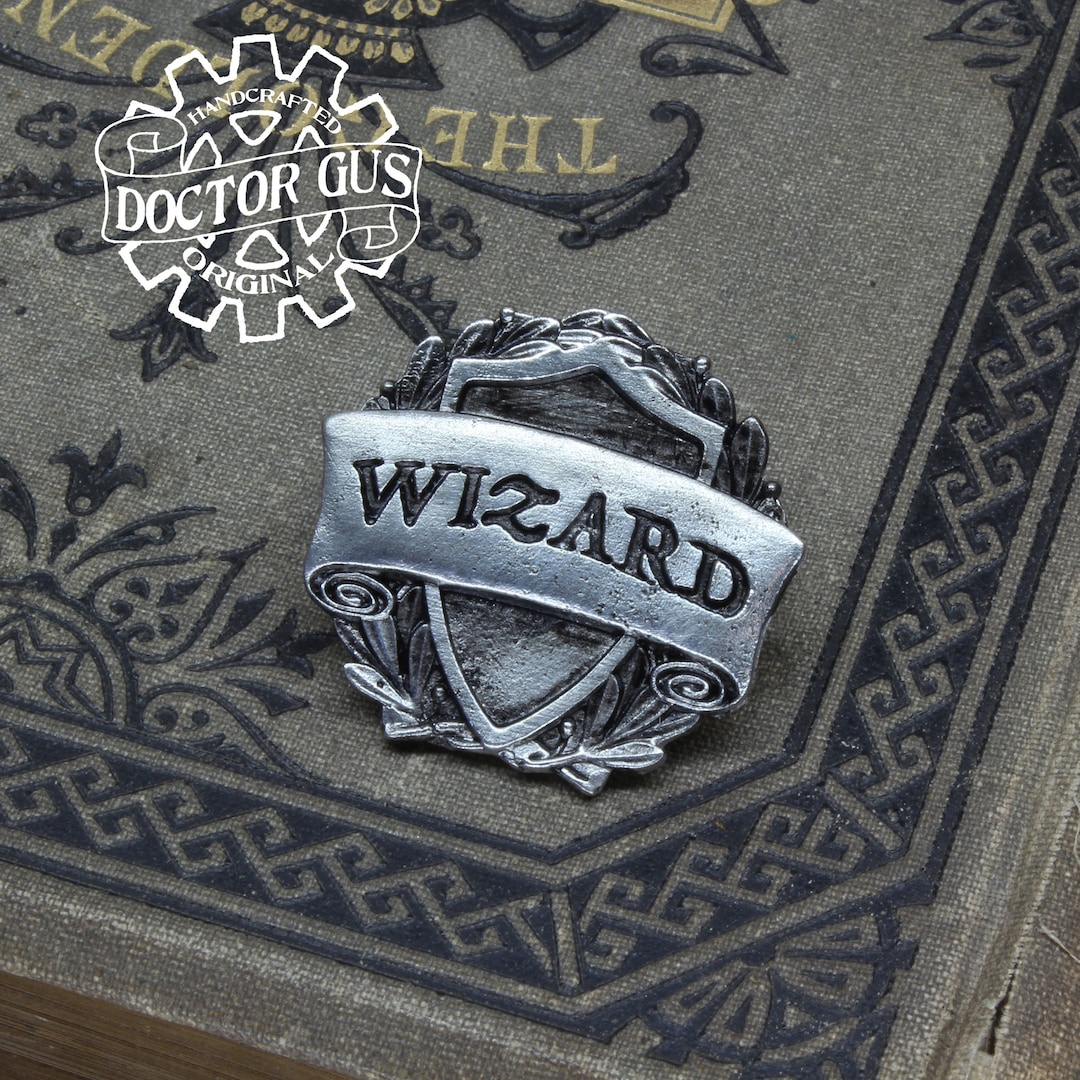 Wizard Class Badge - RPG Character Class Pin - Handcrafted Pewter ...