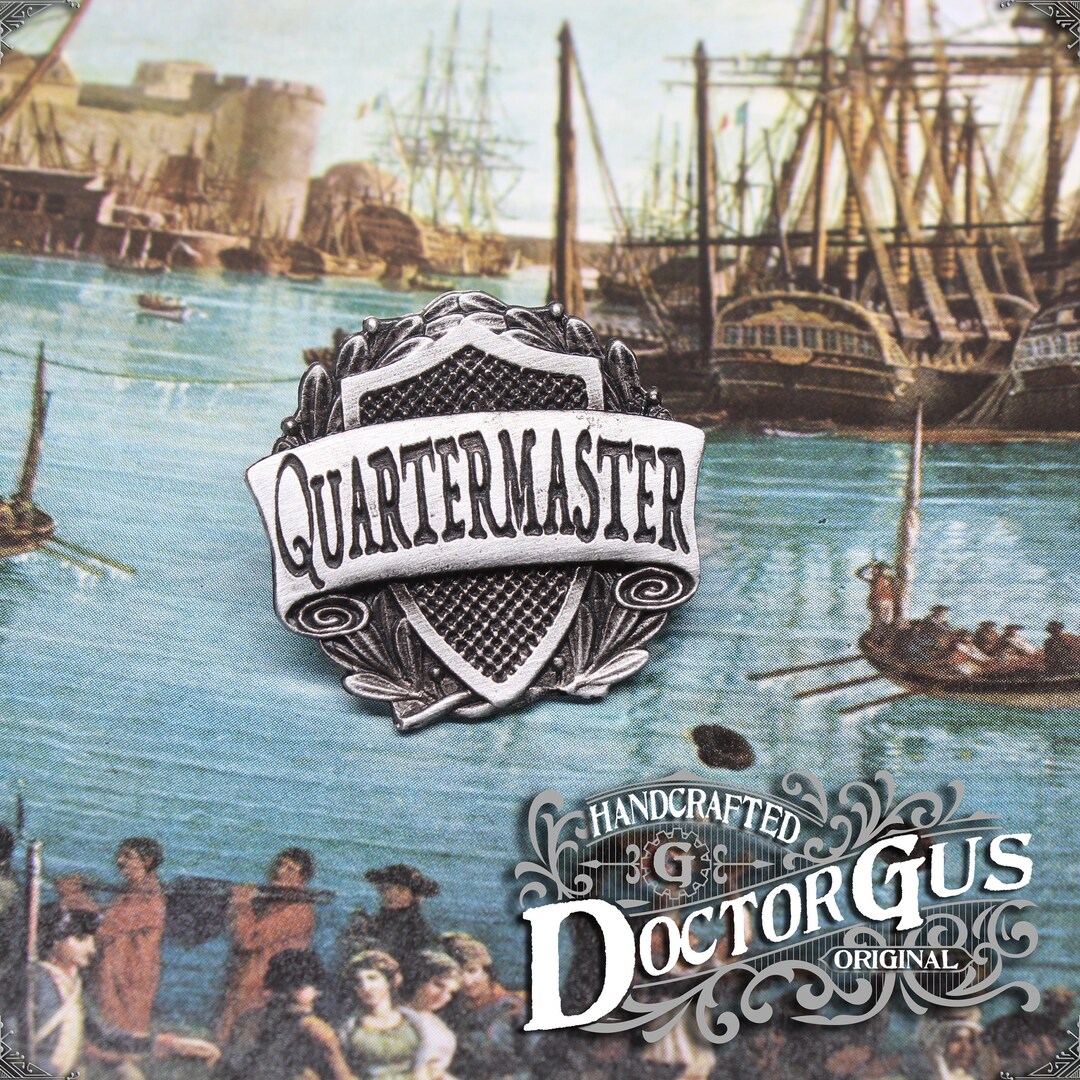 Quartermaster Badge --- Pirate Crew Pin --- Handcrafted Pewter ...
