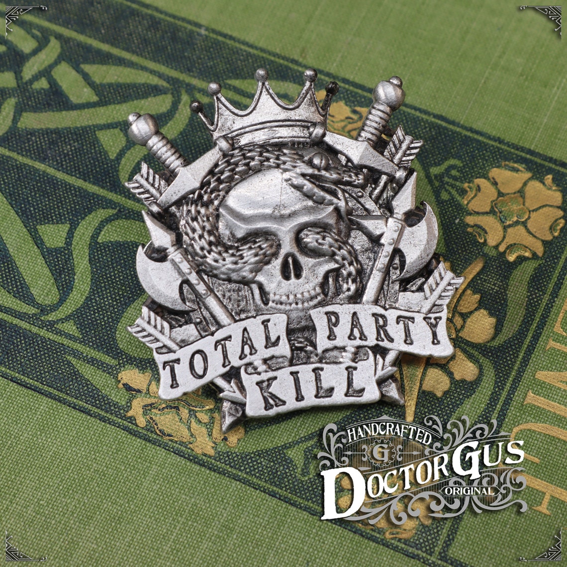 TPK Badge - Pewter Pin - Handcrafted Accessories by Doctor Gus - Gaming ...