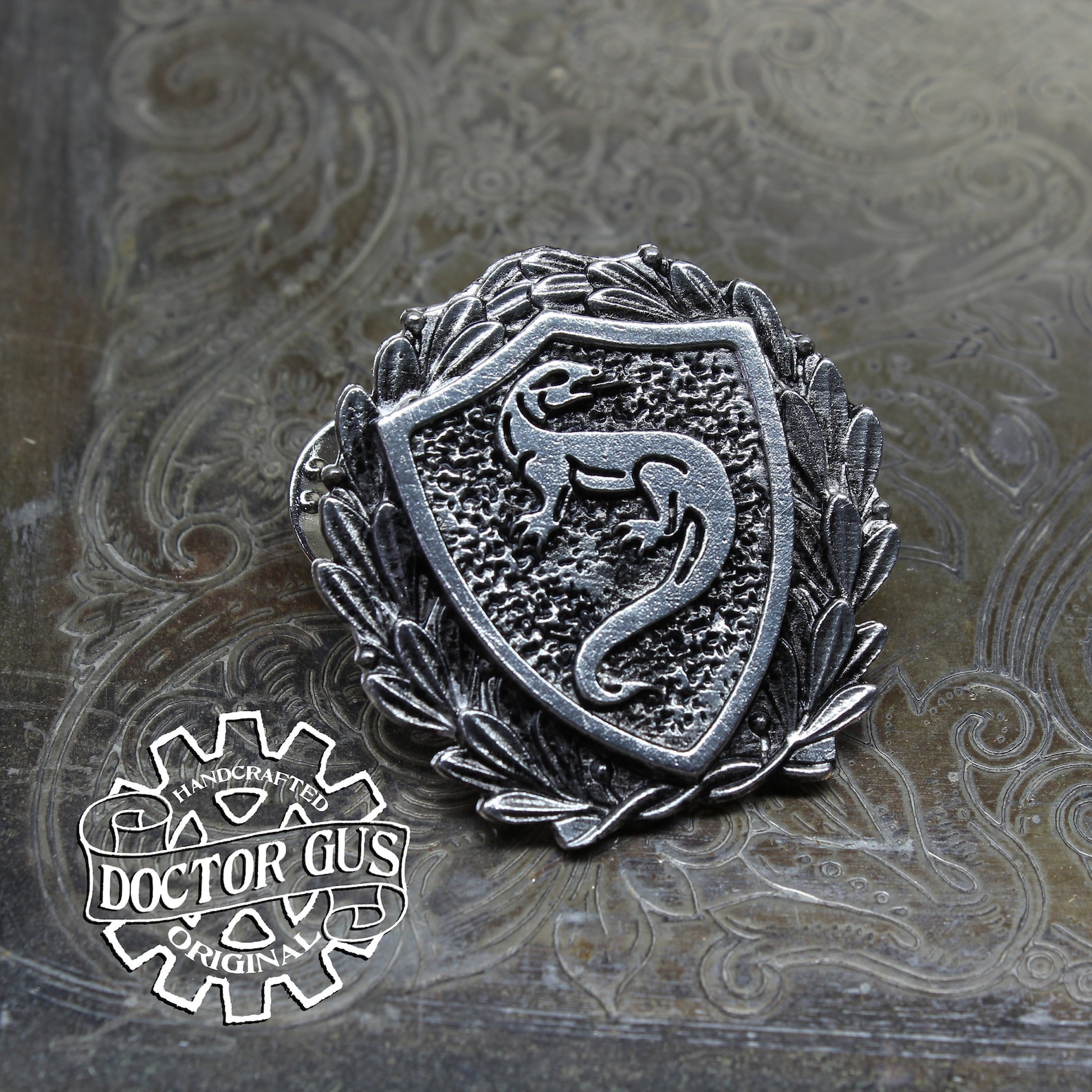 Salamander Heraldic Badge Heraldry Cosplay Pin Handcrafted - Etsy
