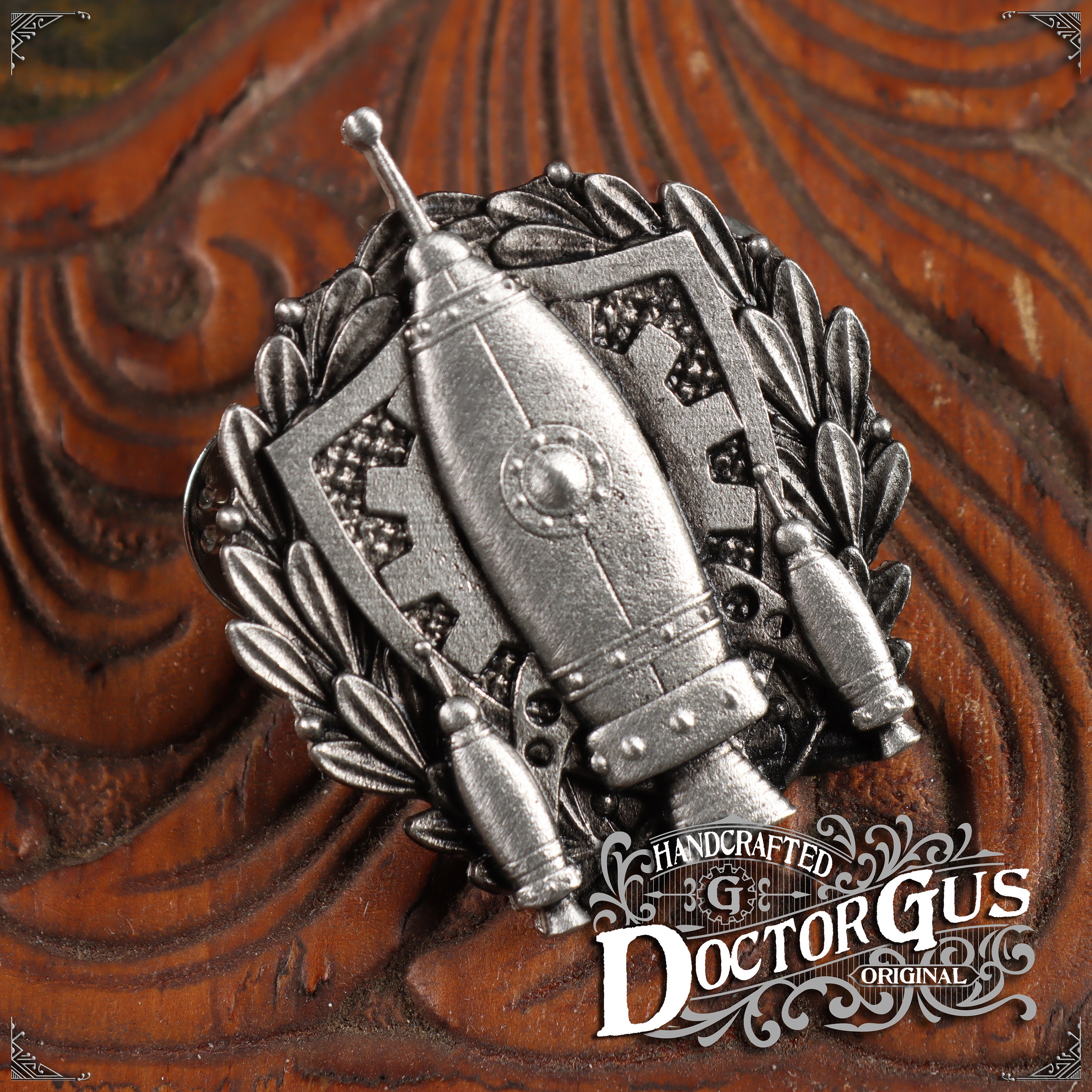 Rocketship Badge Retro Steampunk Cosplay Pin Handcrafted - Etsy