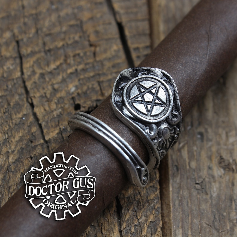 Pentacle Ring - Adjustable - Wrap Style - Handcrafted by Doctor Gus ...