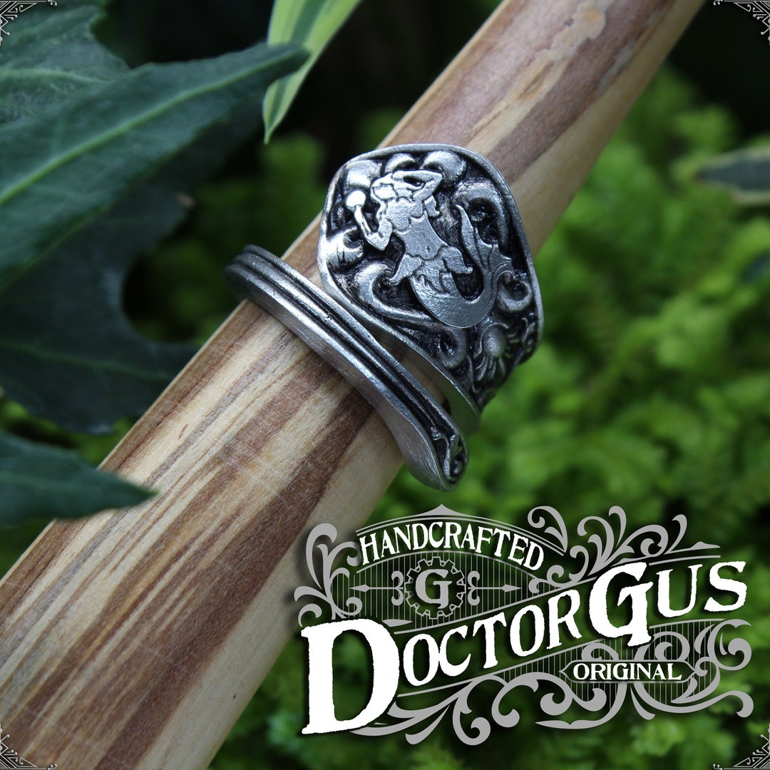 Mermaid Ring - Adjustable - Wrap Style - Handcrafted by Doctor Gus ...