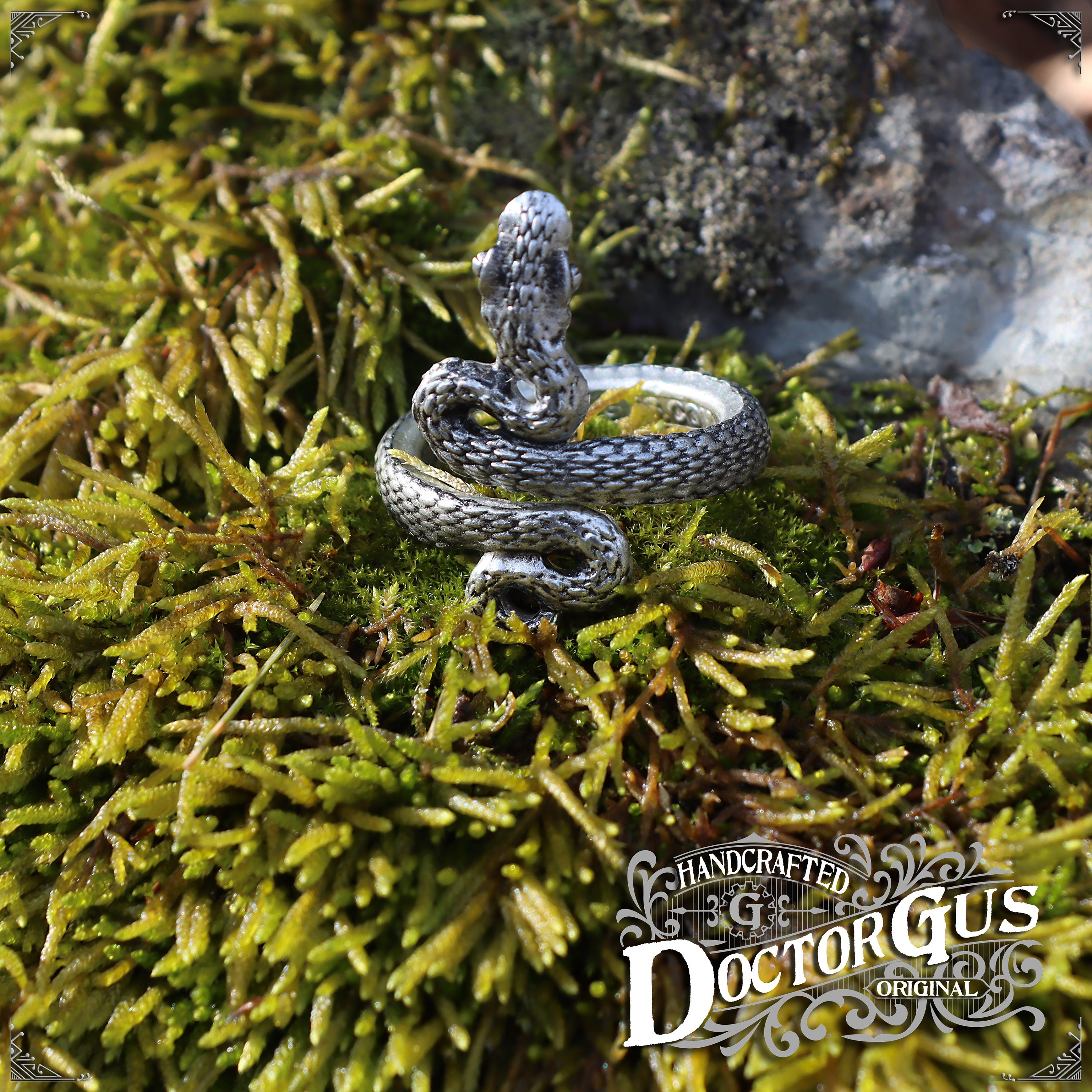 Coiled Serpent Ring - Adjustable Snake Ring - Handcrafted Pewter by ...