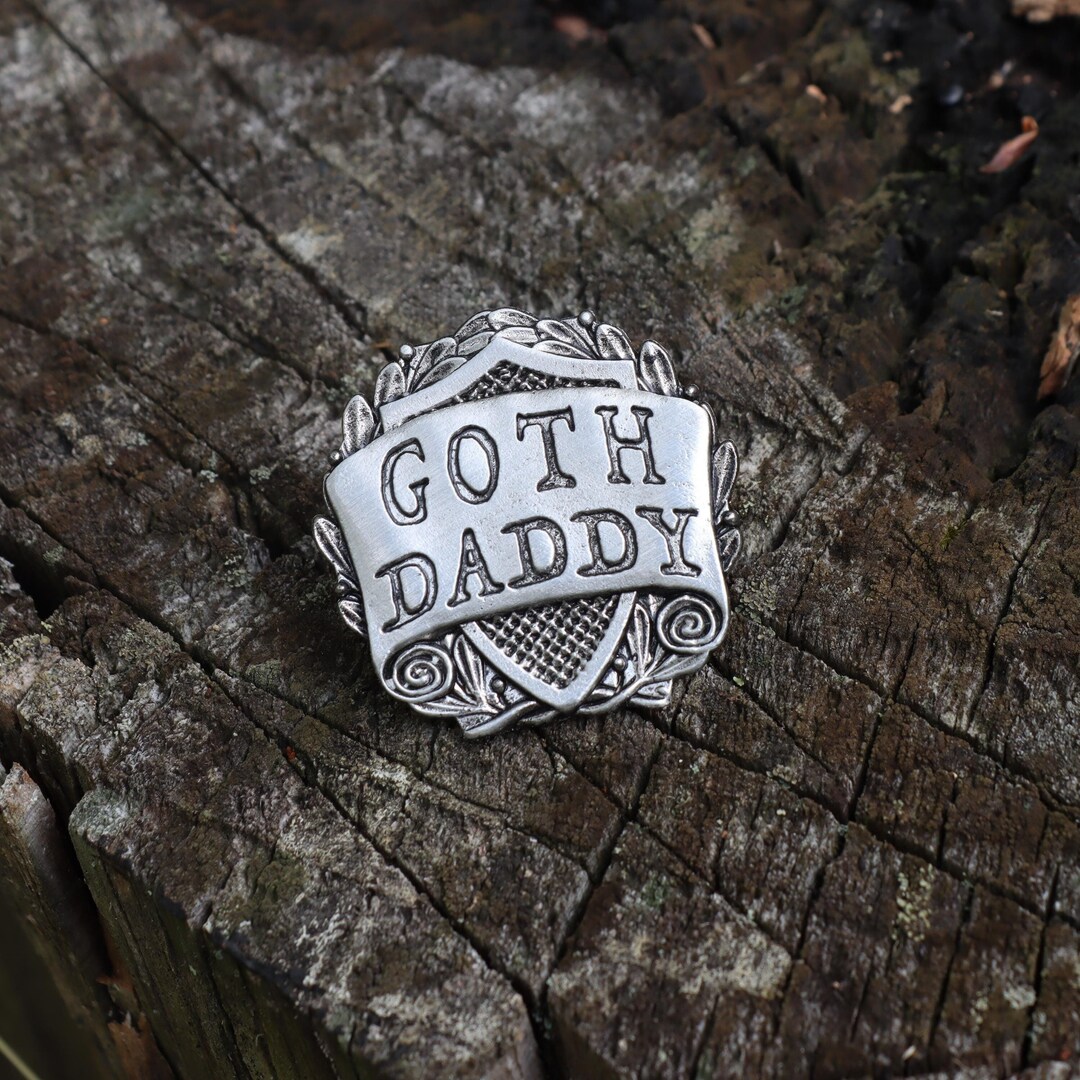 Goth Daddy Badge Kink Pin Handcrafted Pewter Accessories by Doctor Gus ...