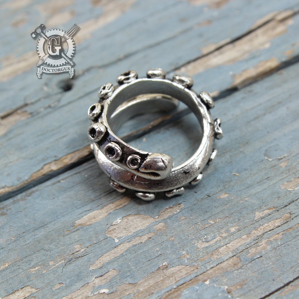 Tentacle Ring Handmade Artisan Pewter Octopus Tentacle - Etsy