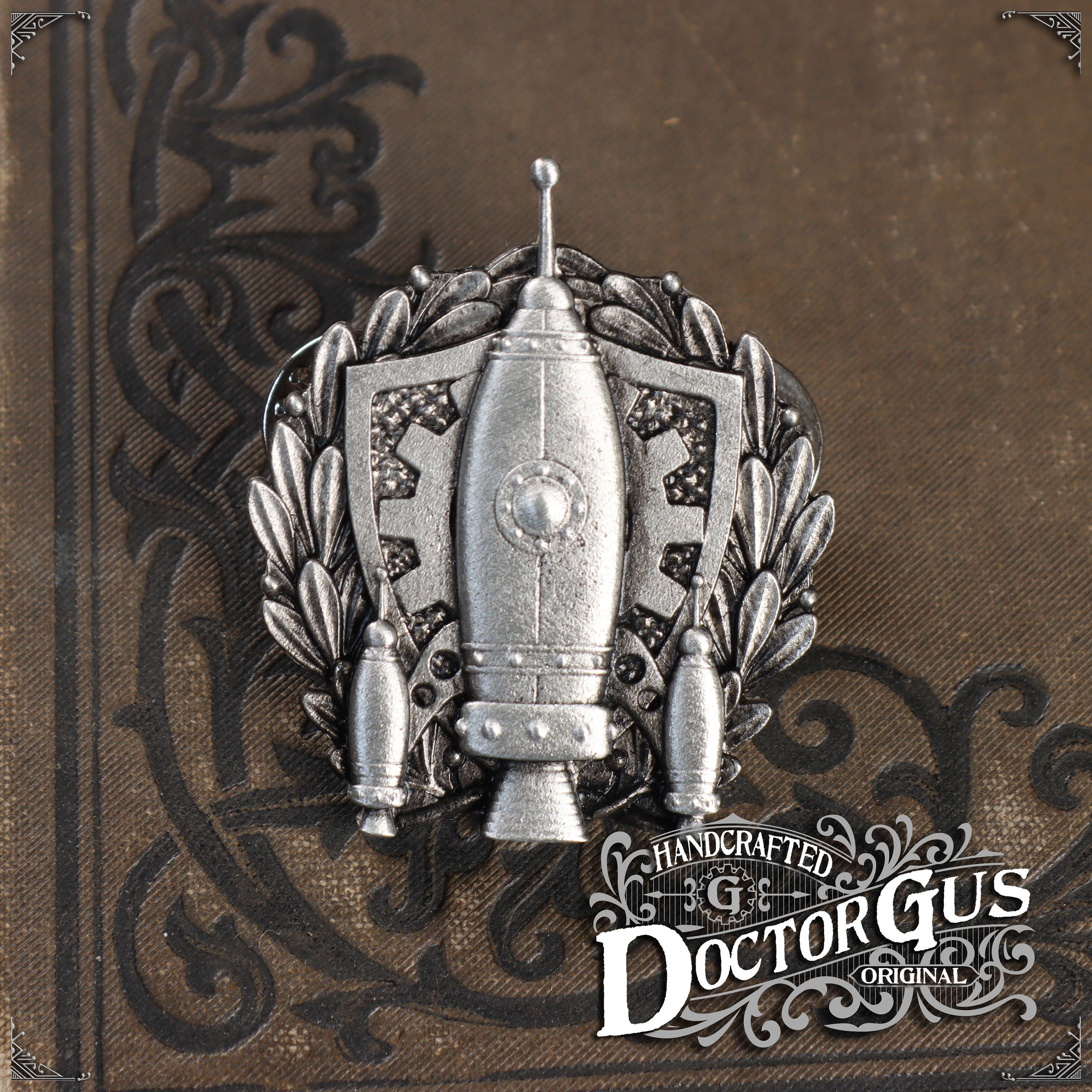 Rocketship Badge Retro Steampunk Cosplay Pin Handcrafted - Etsy