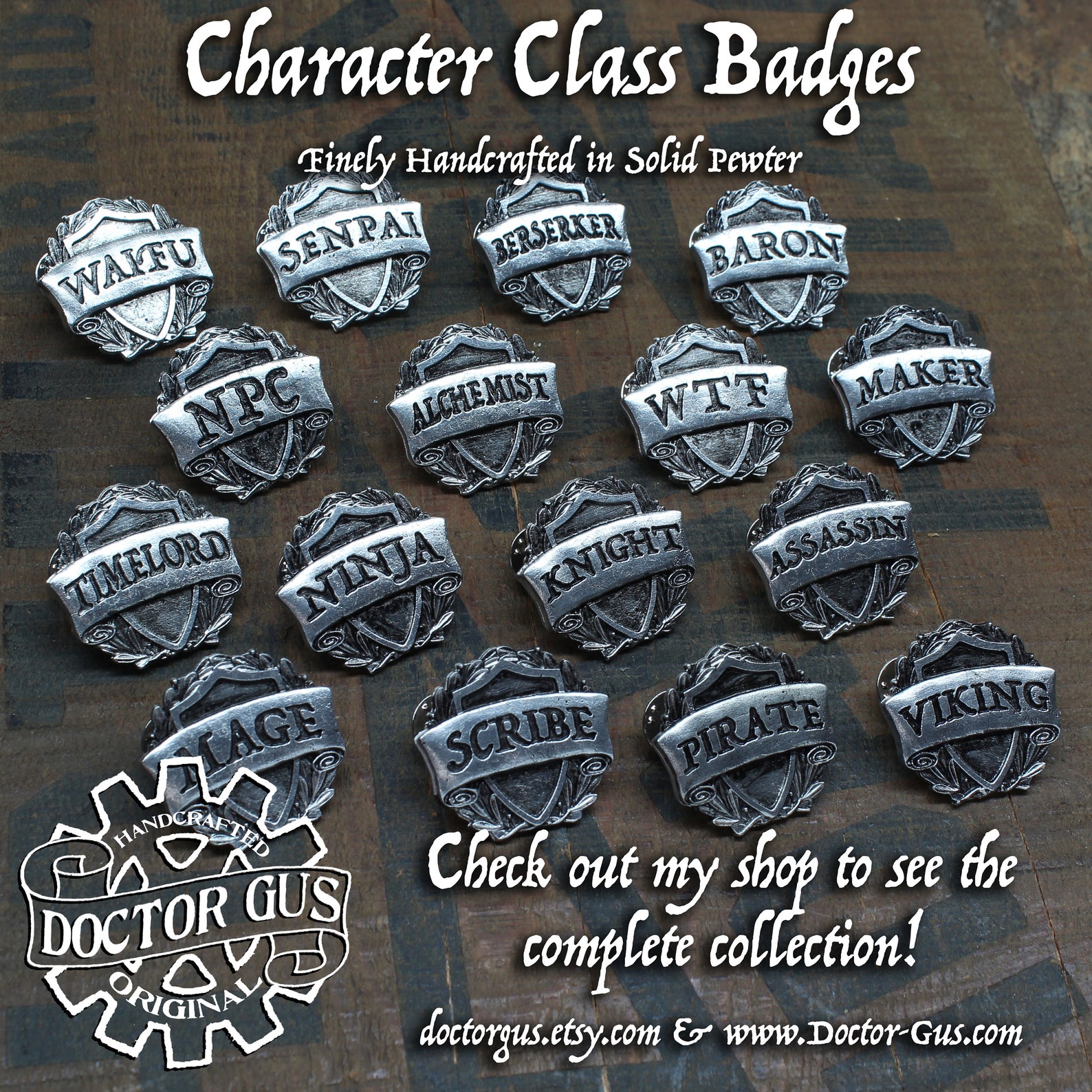 Cleric Class Badge RPG Character Class Pin Handcrafted - Etsy
