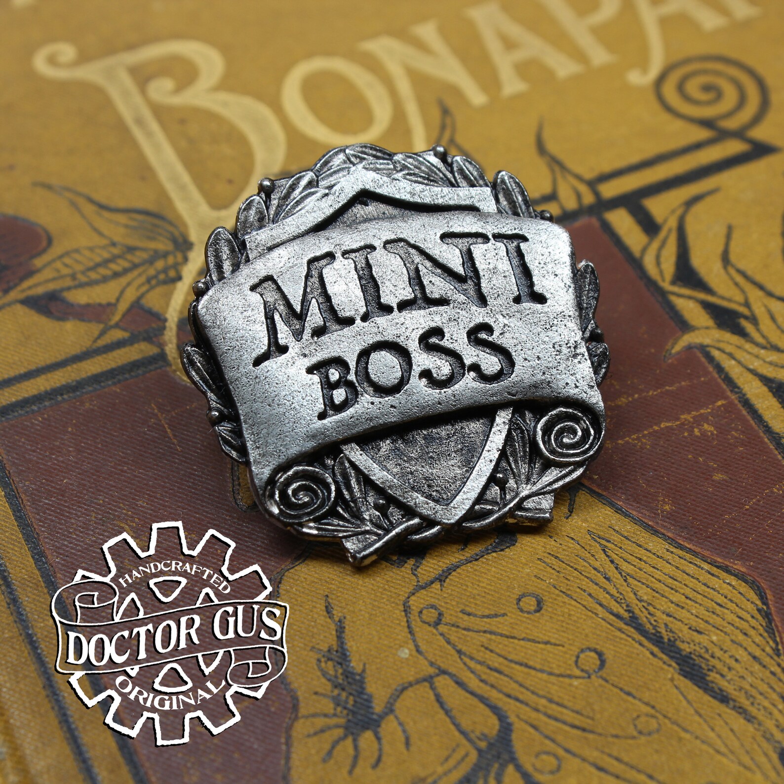 Mini Boss Badge - RPG Character Class Pin - Handcrafted Pewter ...