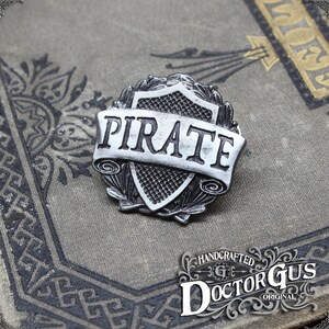 Pirate Badge --- Pirate Crew Pin --- Handcrafted Pewter Accessories by ...