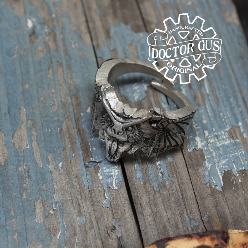 Dragon Ring Handcrafted Pewter Ring Adjustable Men's - Etsy