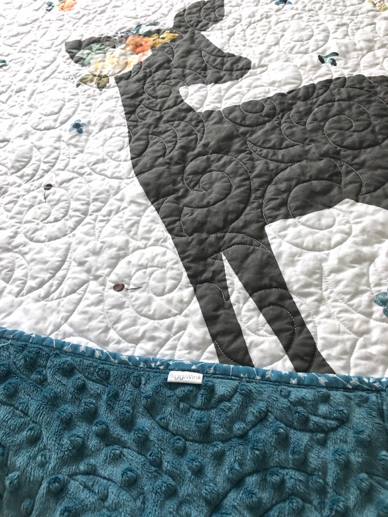 Baby Quilt Woodland Baby Quilt Deer Baby Blanket Cuddly | Etsy