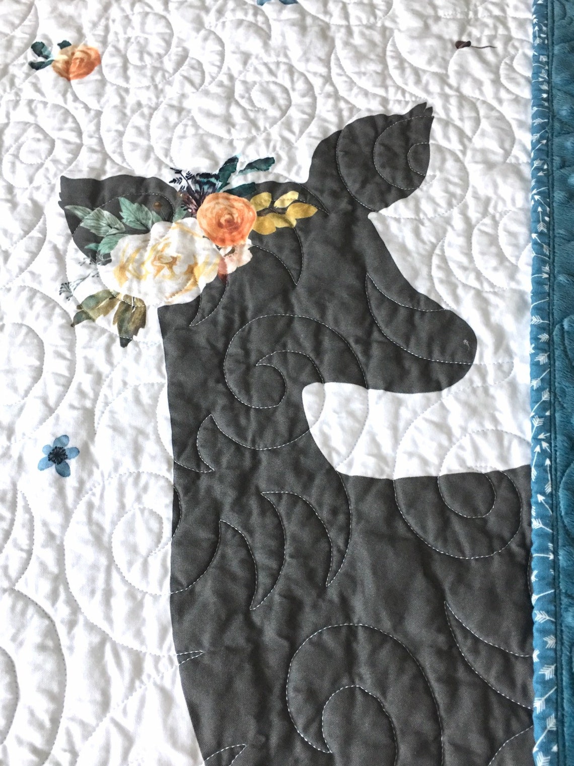 Baby Quilt Woodland Baby Quilt Deer Baby Blanket Cuddly - Etsy