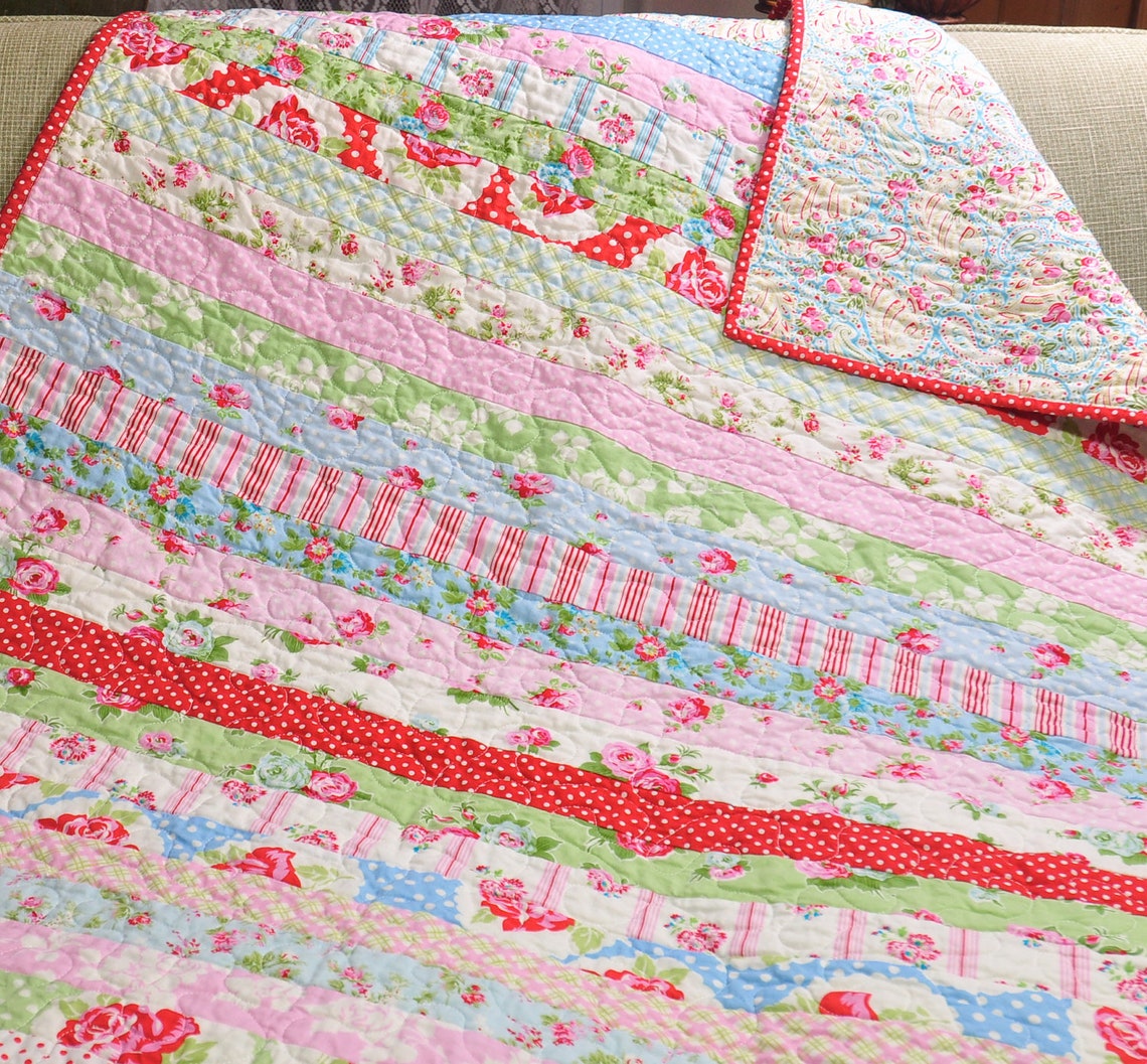 MADE TO ORDER Custom Baby Crib Quilt Girl Blanket Vintage | Etsy