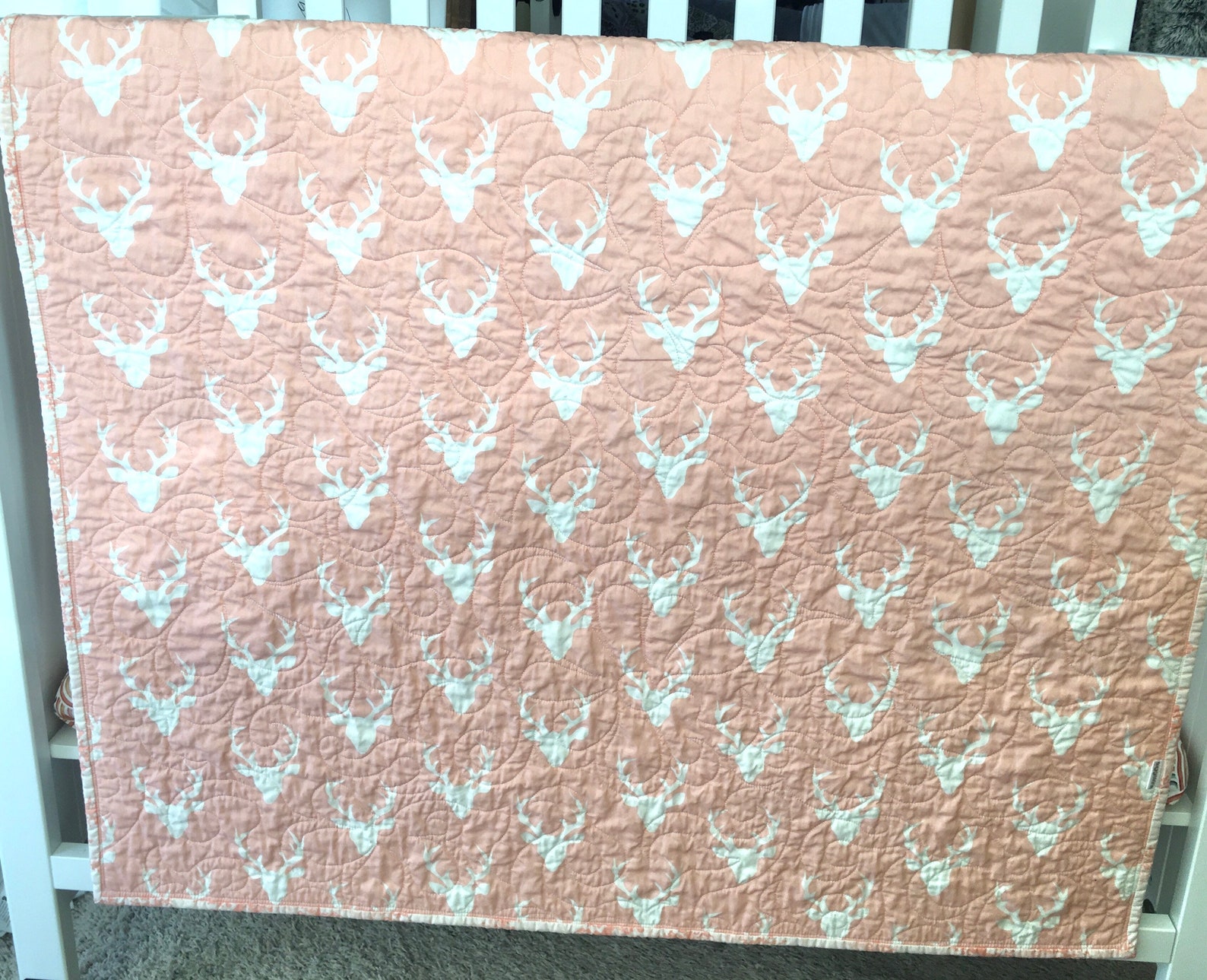 Fawn Deer Baby Quilt Deer Baby Blanket Baby Whole Cloth - Etsy