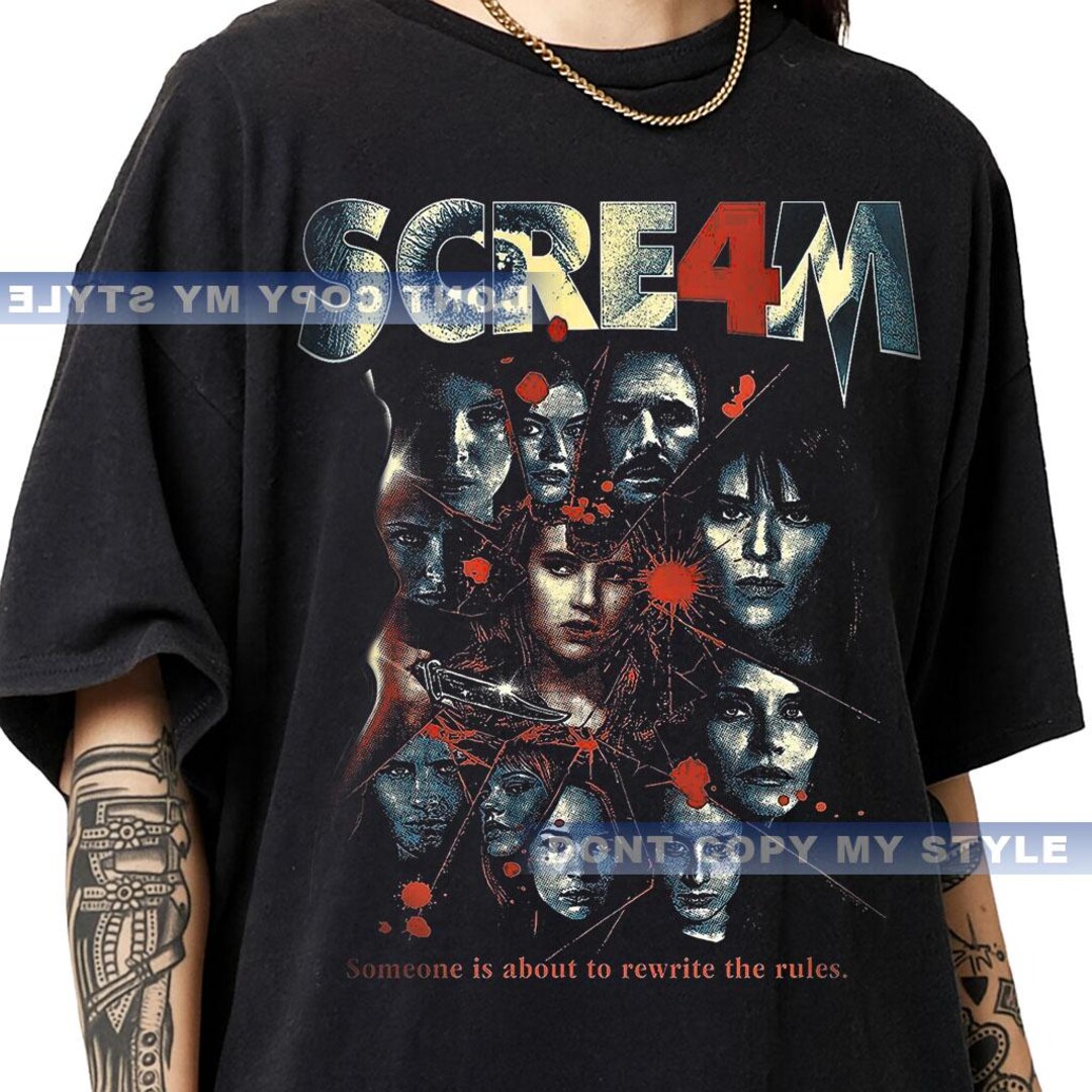Scream Movie Vintage Horror Slasher Tee – Bootleg Horror Movie Poster ...