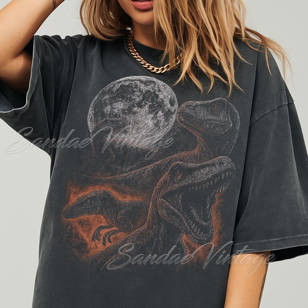 Vintage Jurassic Dinosaur 90s Graphic T-shirt, Retro T-rex ...