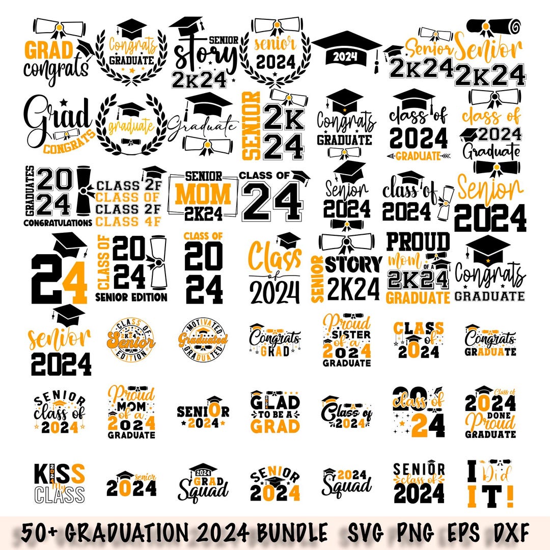 Class of 2024 Graduation Svg Bundle, 2024 Graduation SVG, Graduation ...