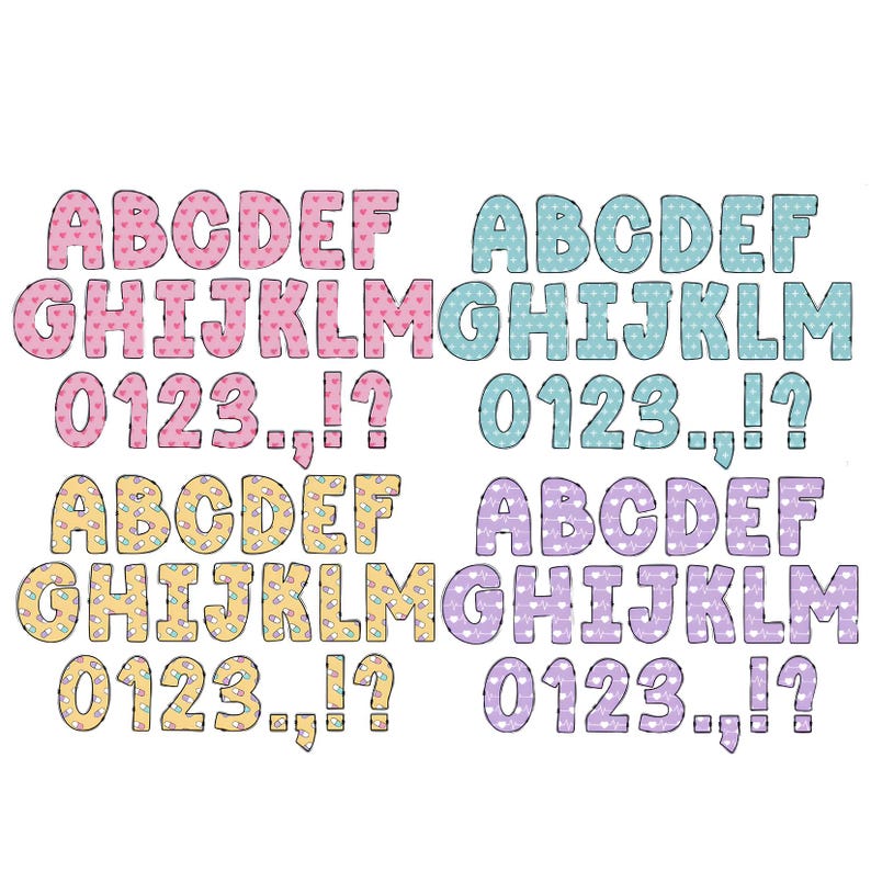 Nurse Icons & Alphabet PNG Bundle: Medical Clipart (digital Download ...