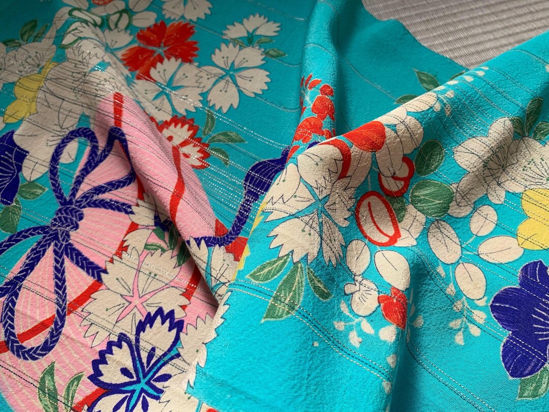 Special Price!!, Japanese Vintage Kimono Fabric, Nadeshiko (dianthus ...