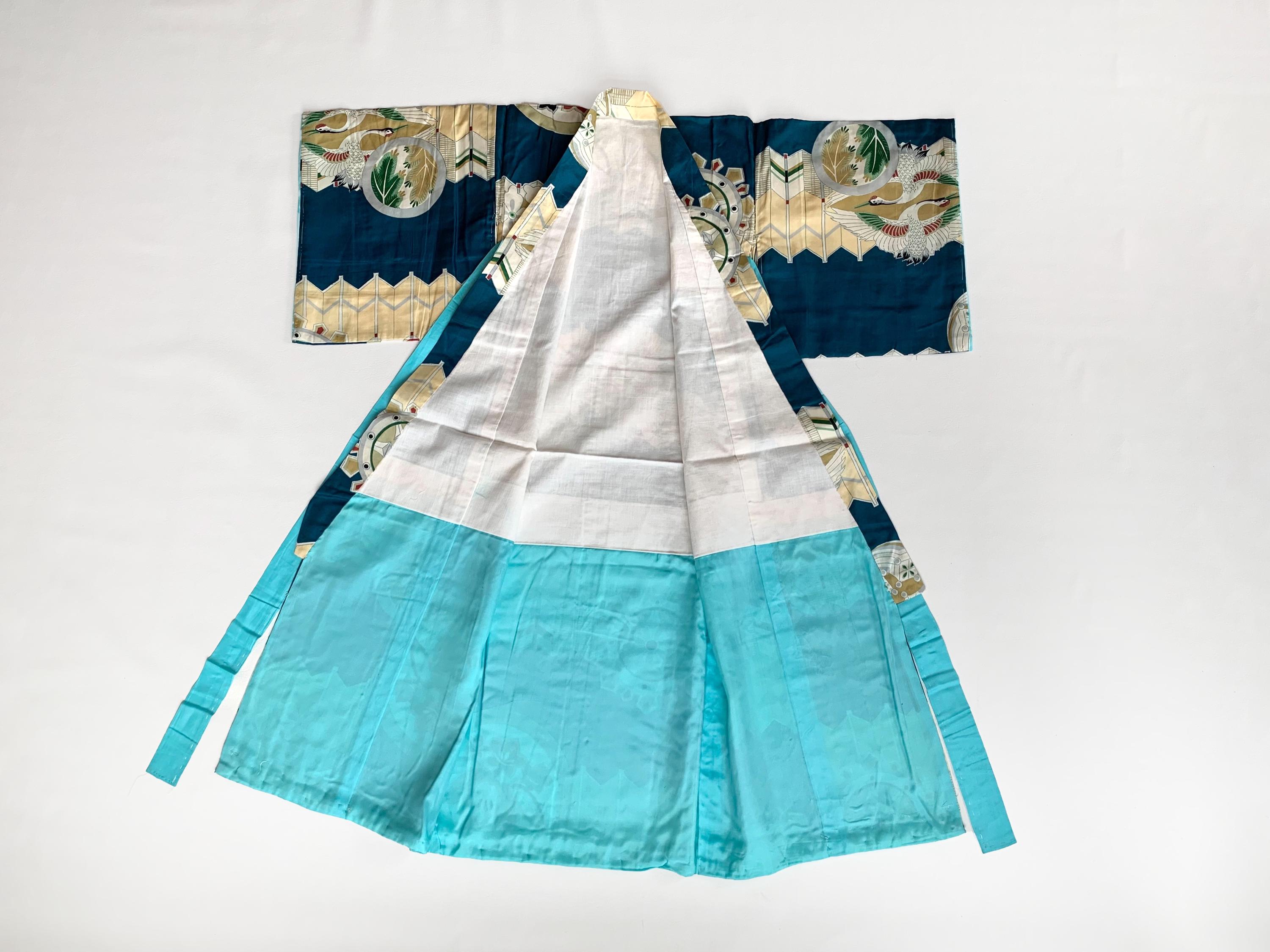 Japanese Kimono , HAORI (kimono Coat), Children's Wear, KAMON Pattern ...