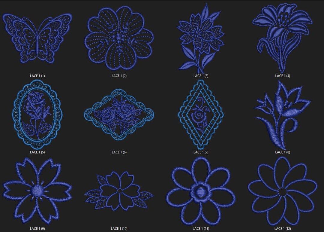 Embroidery Machine File, Lace , Instant Download - Etsy