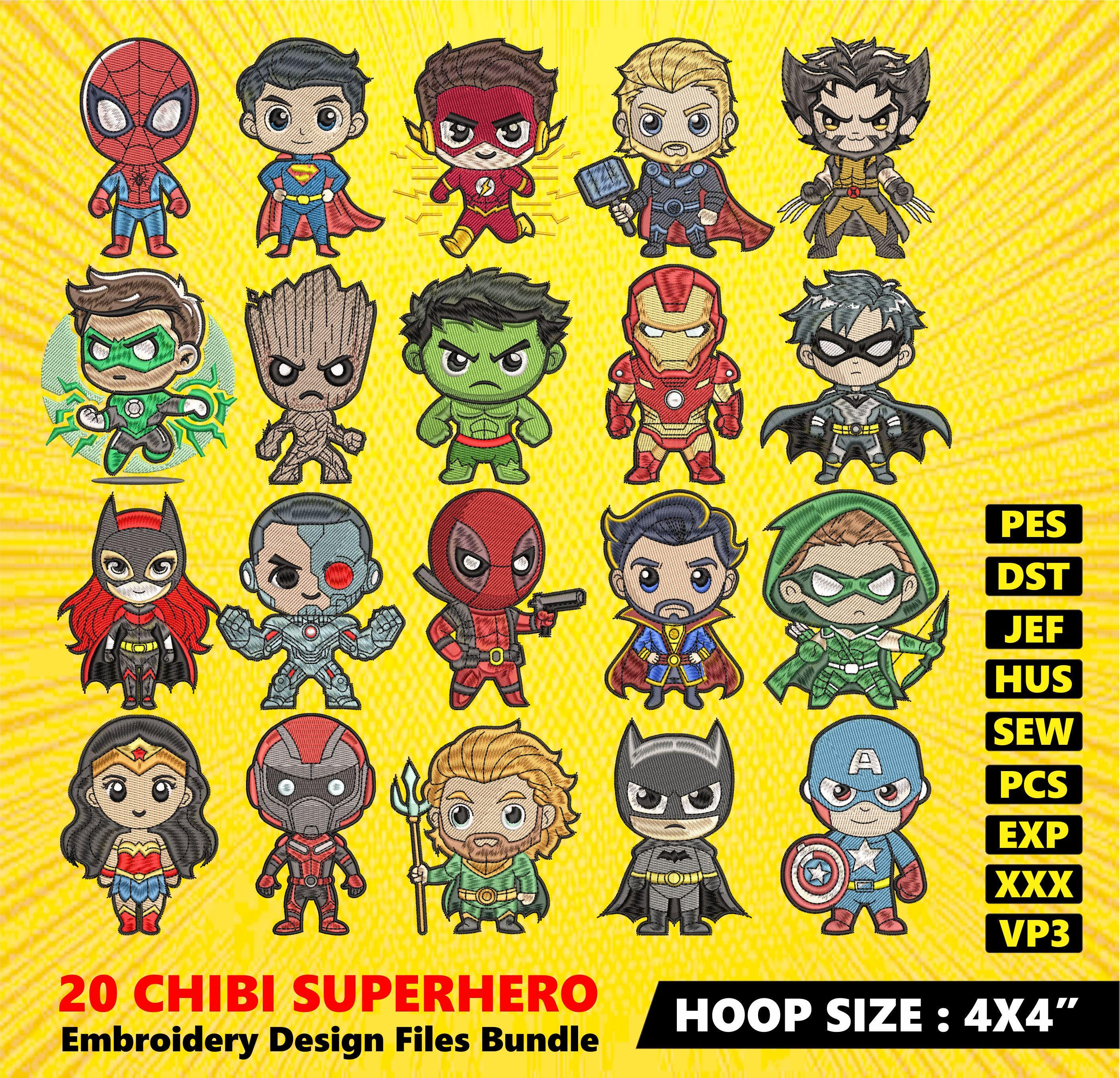 Superhero Embroidery Pattern