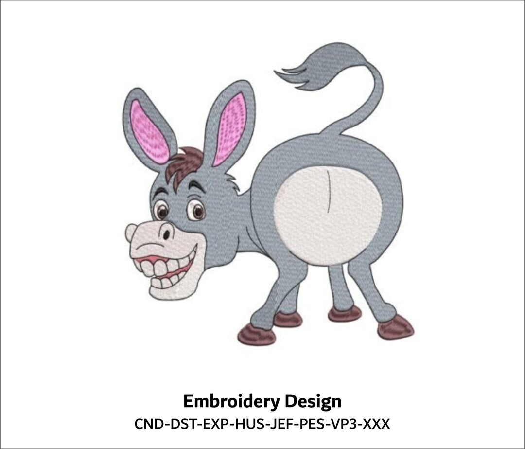 Funny Donkey Embroidery Design | Instant Download - 50 - Etsy
