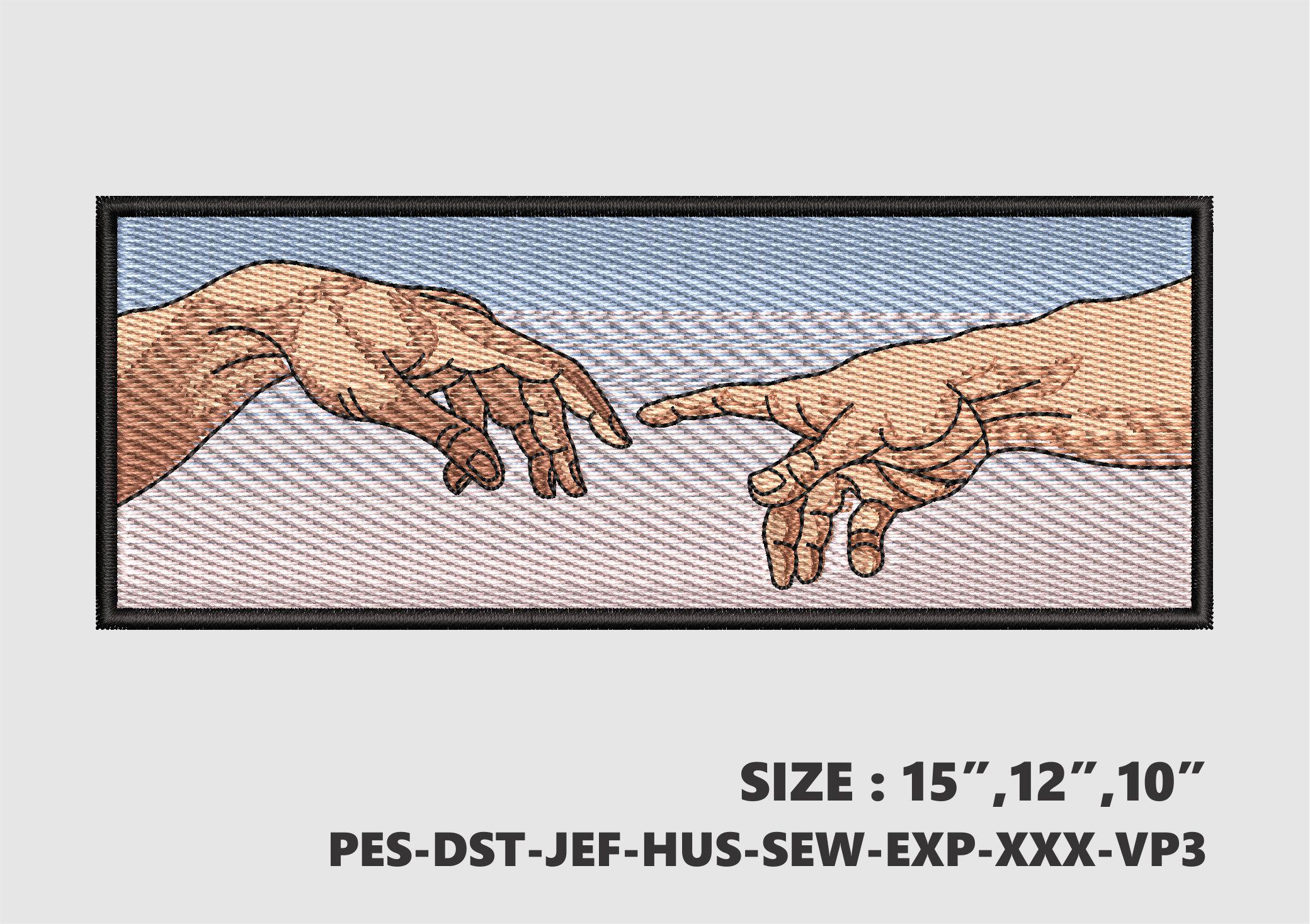 Michelangelo Hands Machine Embroidery Design , Digital Download - Etsy