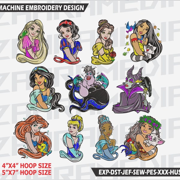 Princess Embroidery - Etsy