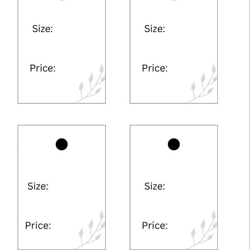 Custom Price Tags - Etsy